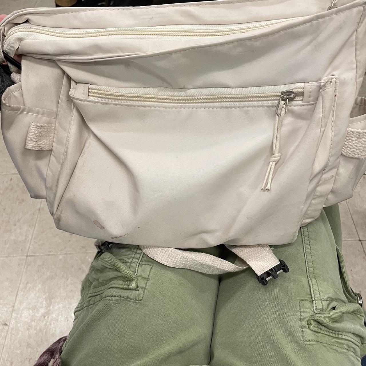 Cream messenger bag with 3 pockets || COMES WITH... - Depop