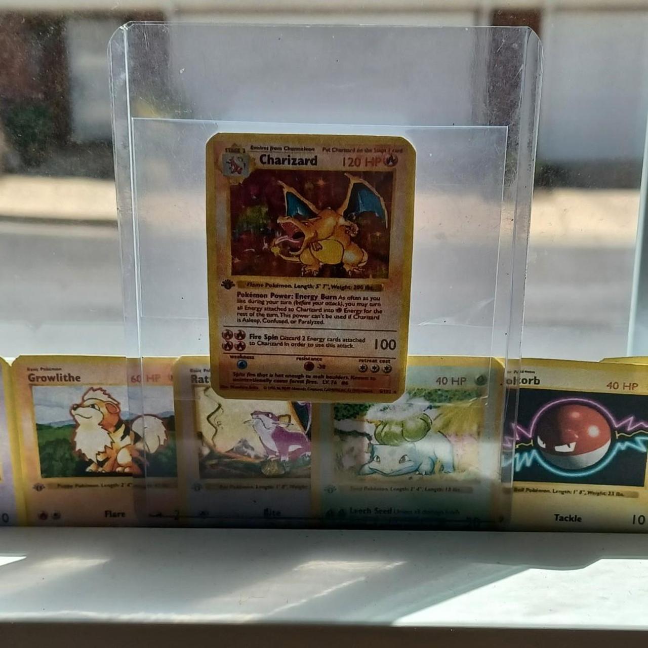 POKEMON MINI FIRST EDITION CHARIZARD CARD WALL ART ... | Depop