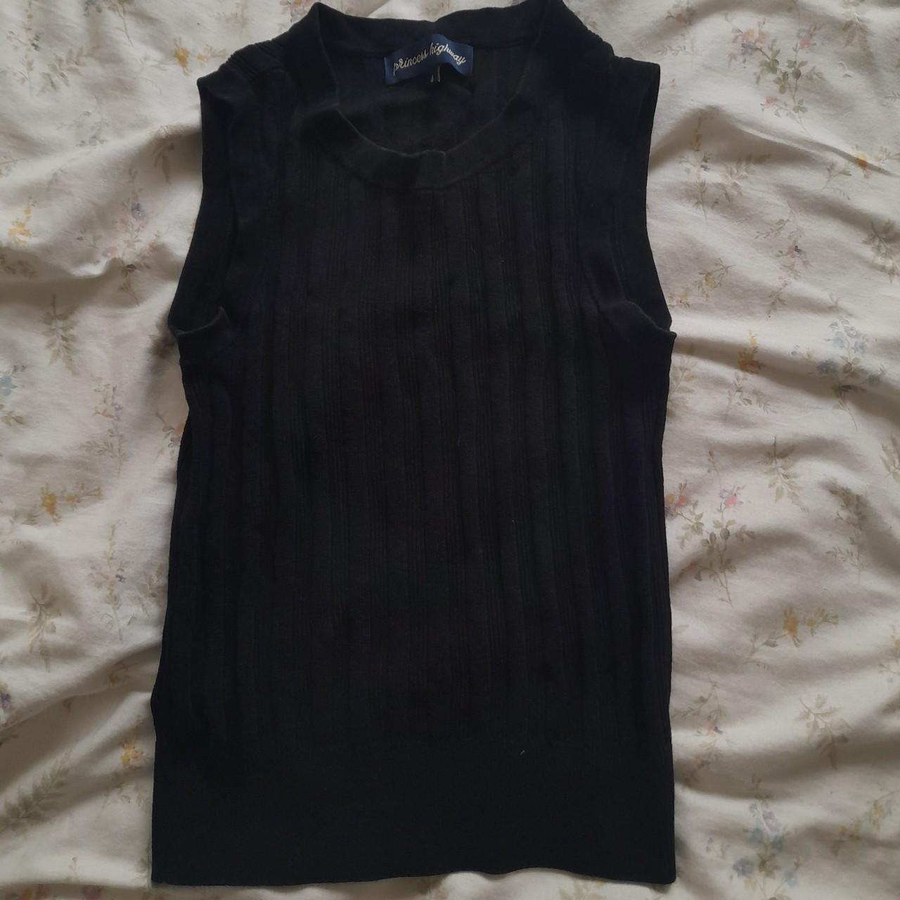 Classic black ribbed vest Perfect for layering... - Depop