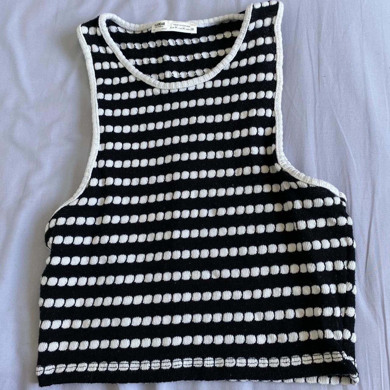Pull & Bear black and white tank top Fantastic... - Depop