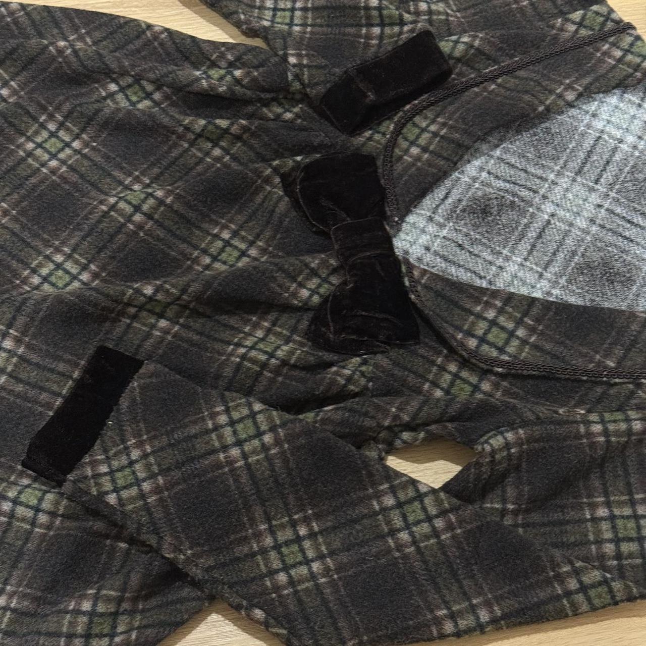 cute babydoll green and brown plaid axes femme top... | Depop