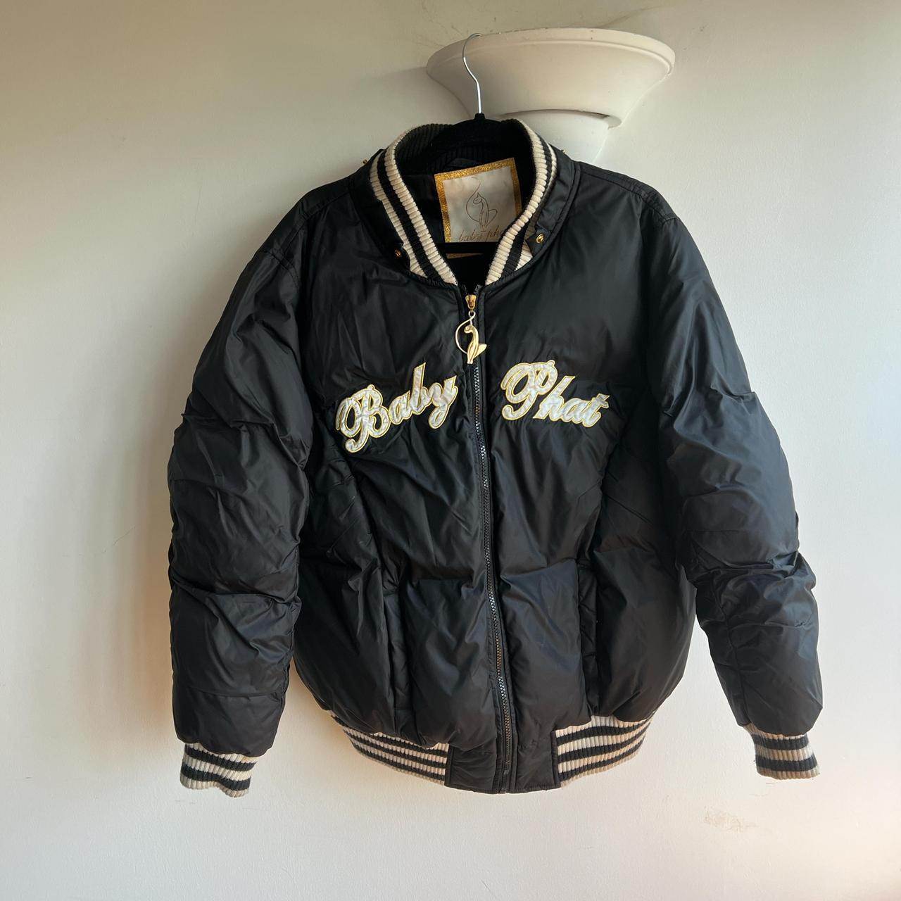 Baby Phat black and white puffer jacket... | Depop