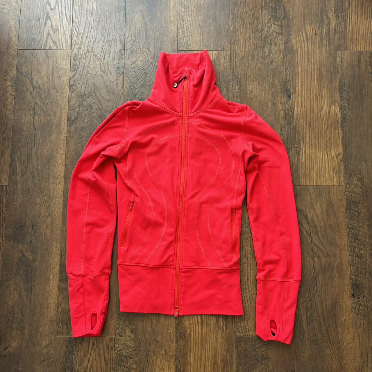 Lululemon Red zip up hoodie #activewear #lululemon... - Depop
