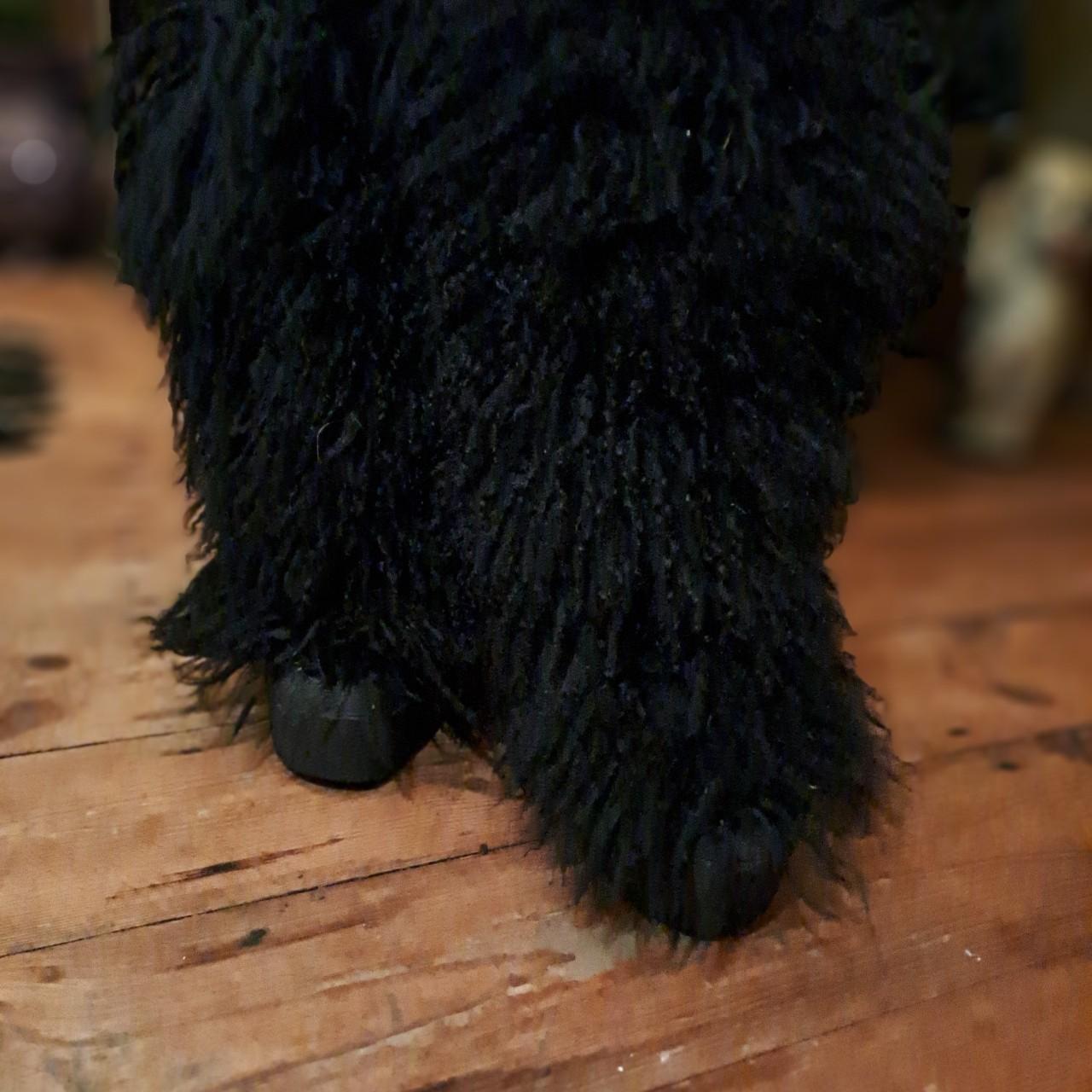 Rare, festival, ski, rave,90s ,fur fluffy Mongolian... | Depop