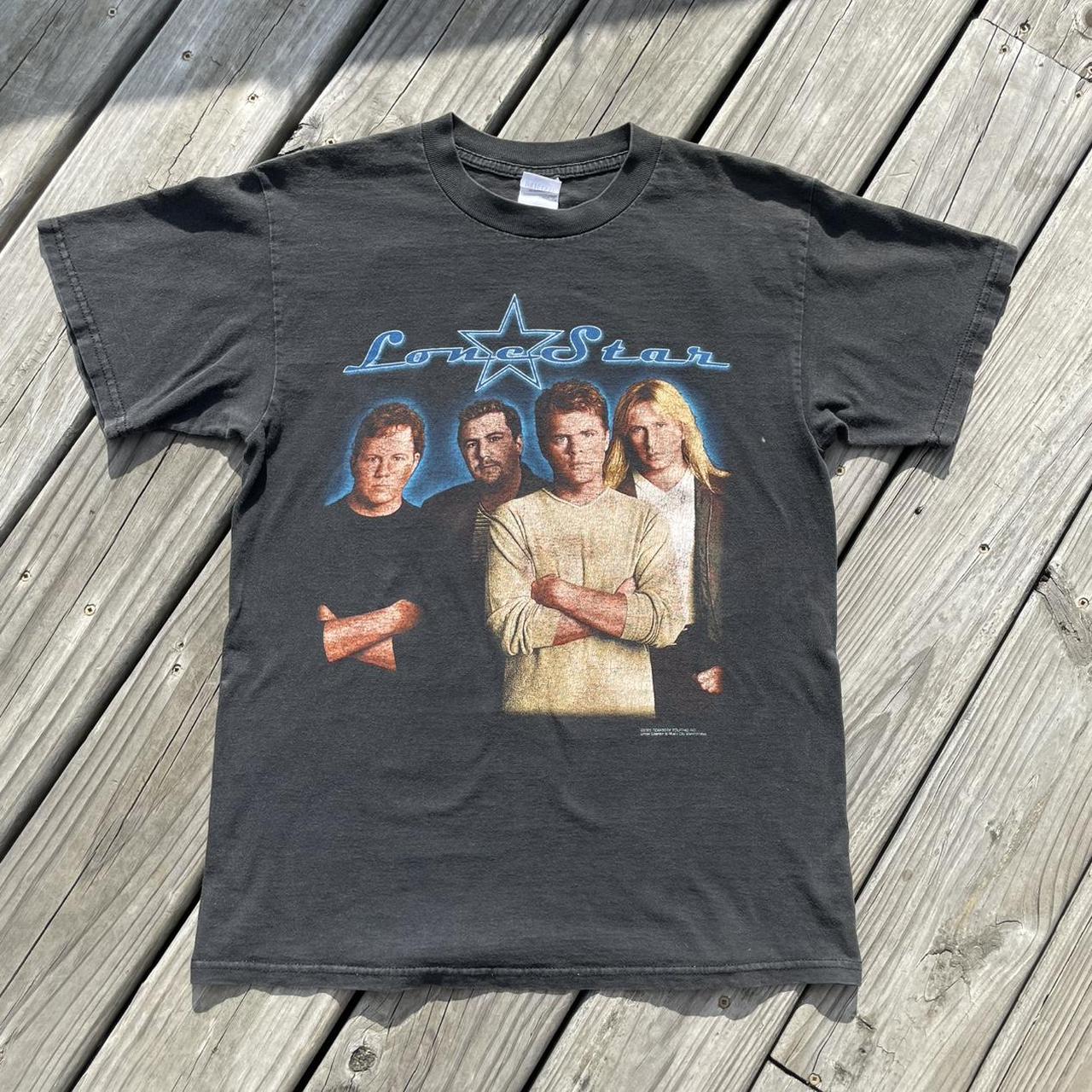 Vintage 2000 LoneStar Band Tee Shirt Graphic Faded... - Depop
