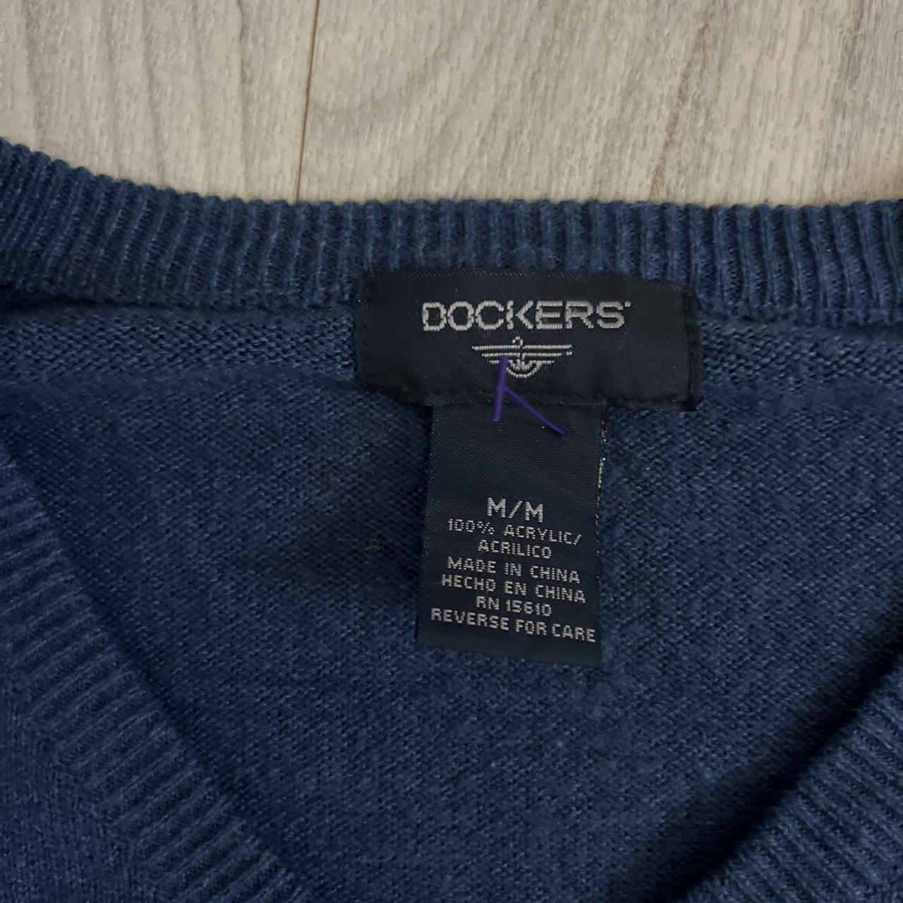 Dockers/Navy blue argyle sweater Size/ M - Depop