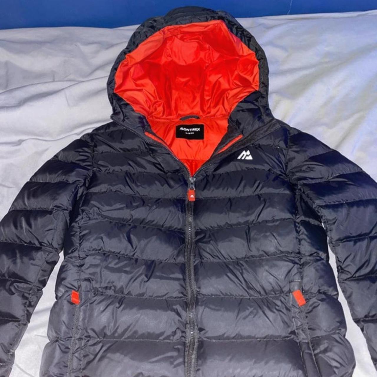 red and black montirex coat, ask for more photos - Depop