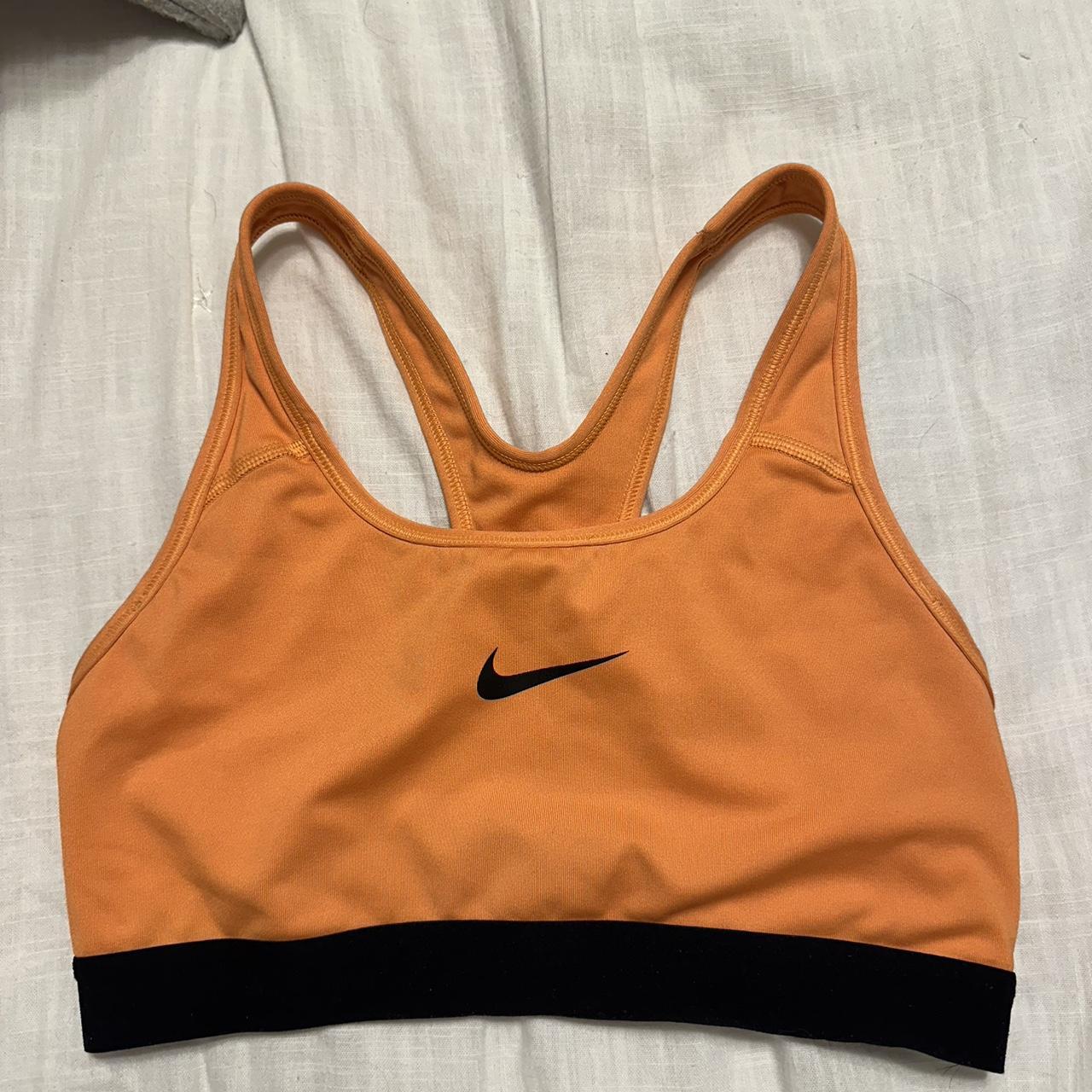 orange nike sports bra - Depop