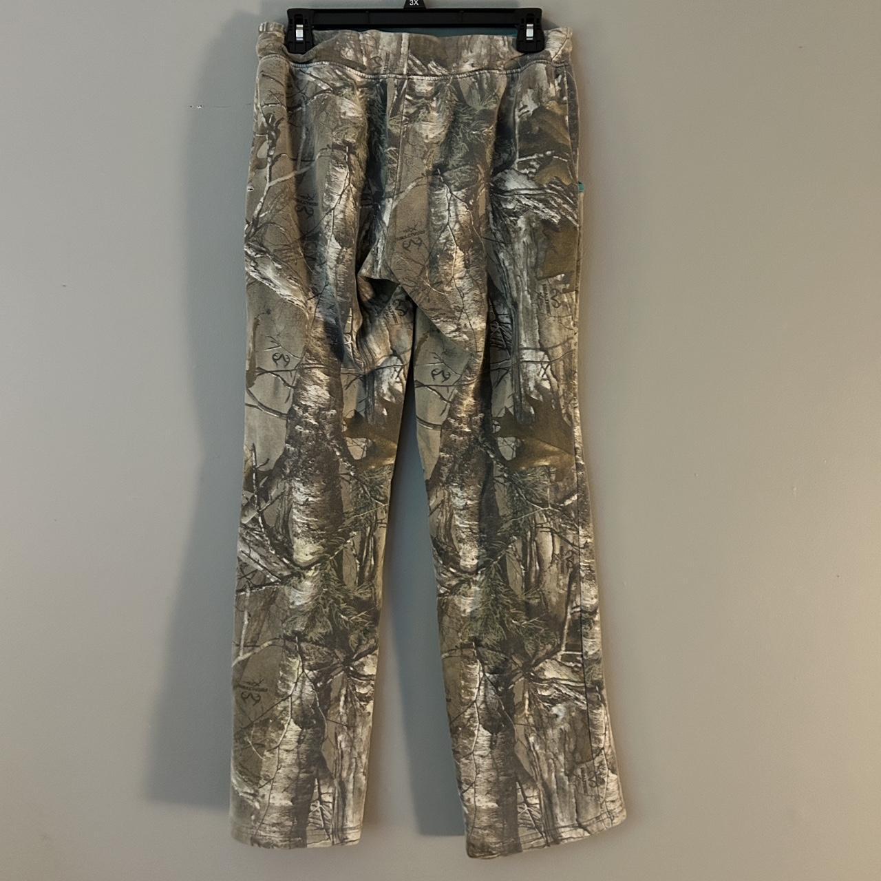 Real Tree Wide Leg Camo Sweatpants with adorable... - Depop