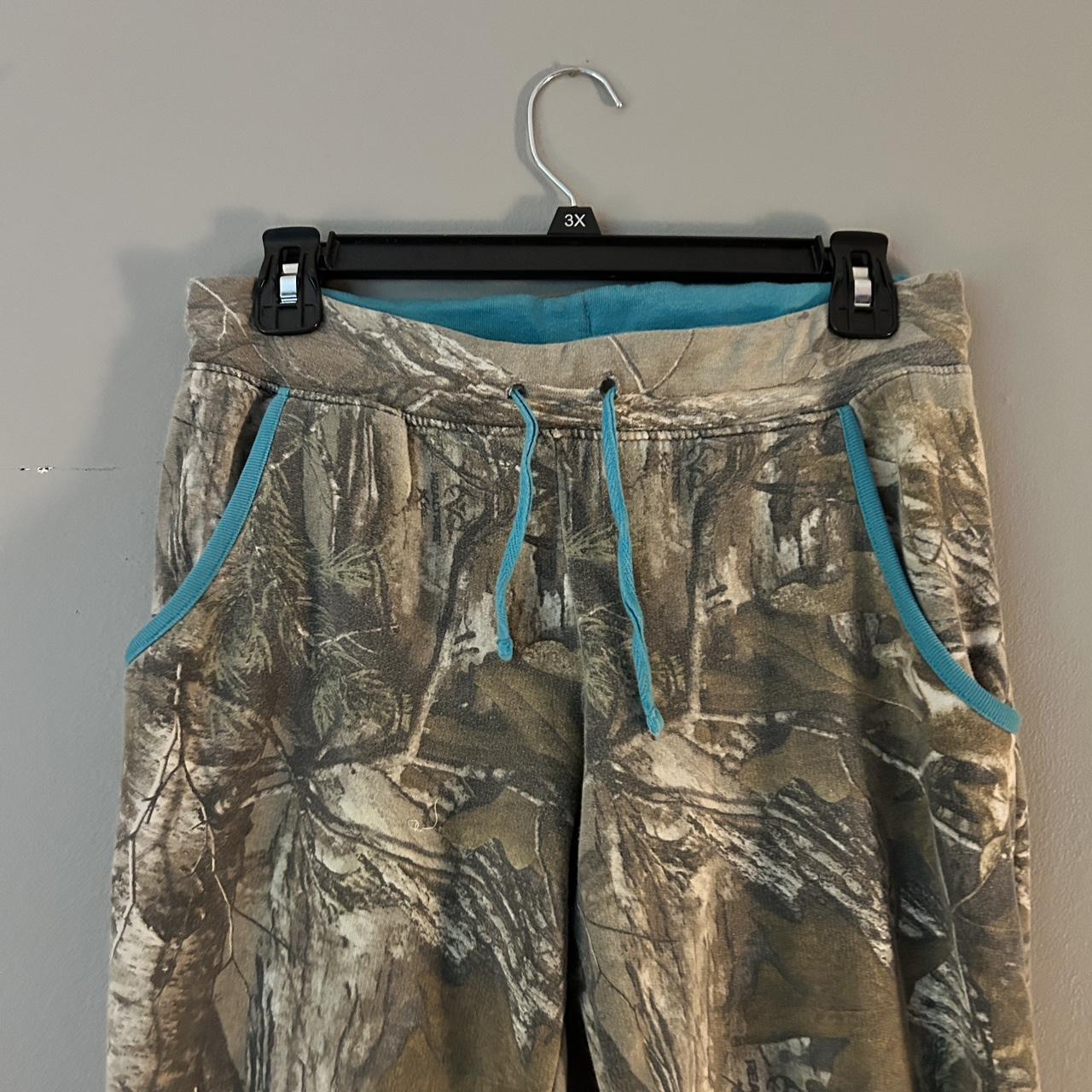 Real Tree Wide Leg Camo Sweatpants with adorable... - Depop