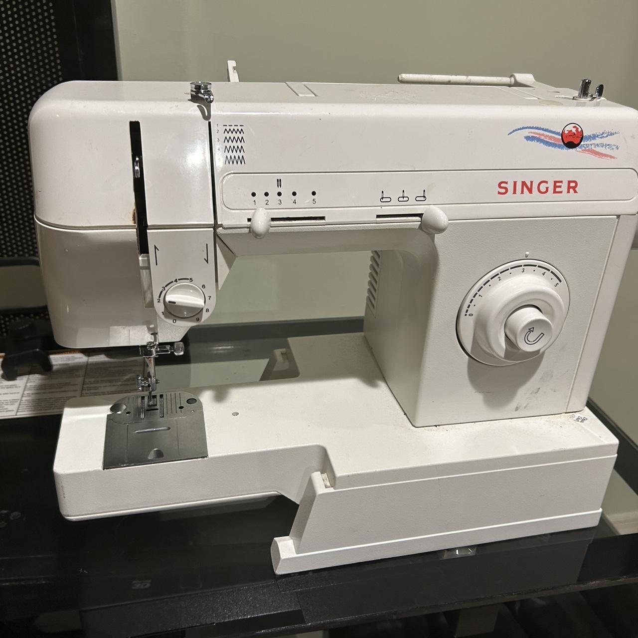 Vintage 2517 Singer White Sewing Machine. Pre-Owned,... | Depop