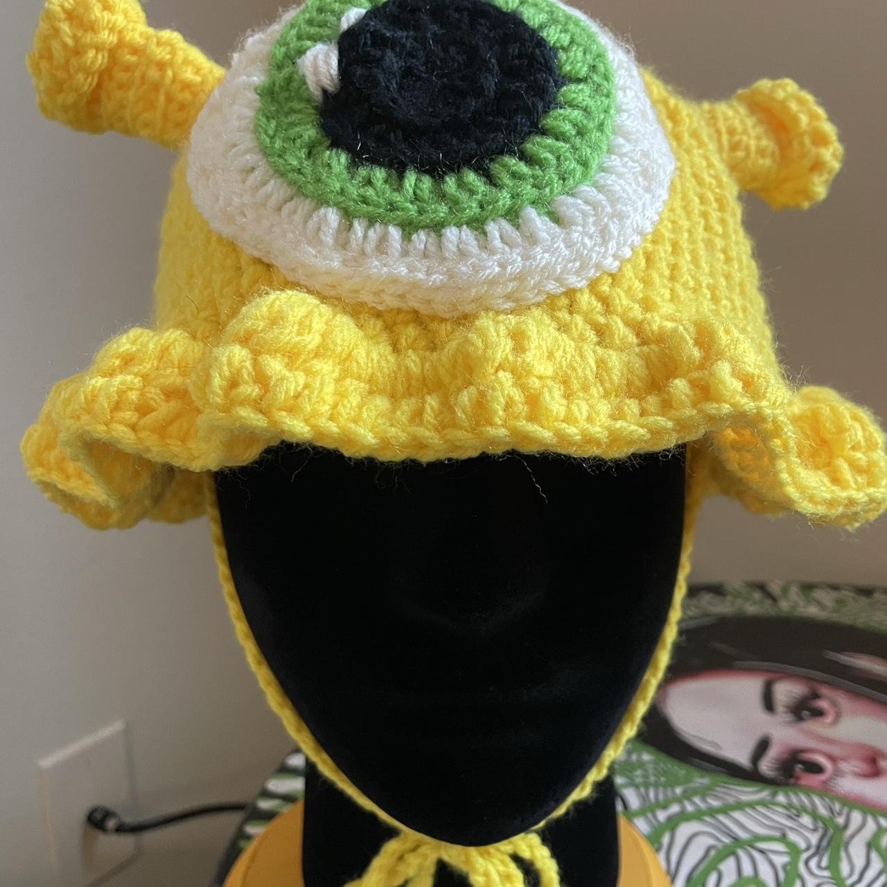 Crochet subtronics bucket hat with chin tie (... - Depop