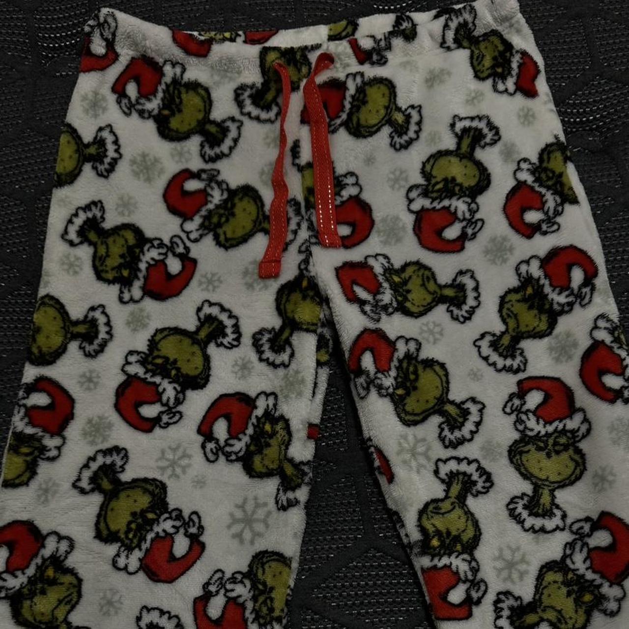 Grinch Pajama pants Super warm Fuzzy #grinch - Depop