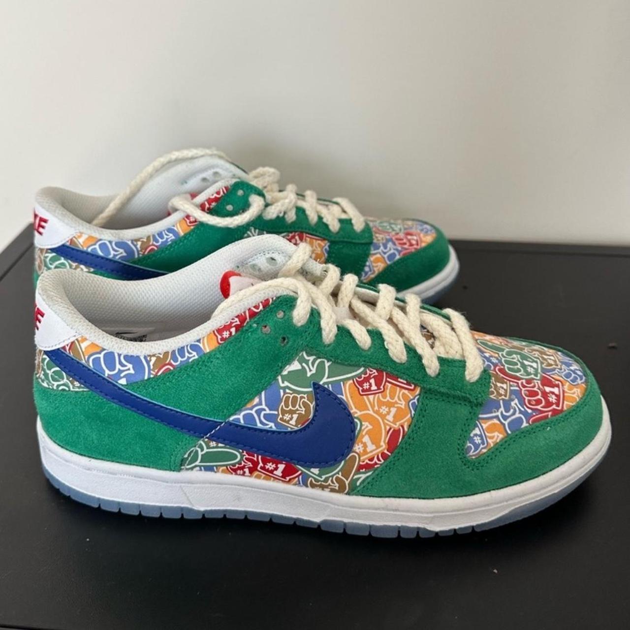 Nike Dunk Low - Stadium Green/White/ University... - Depop