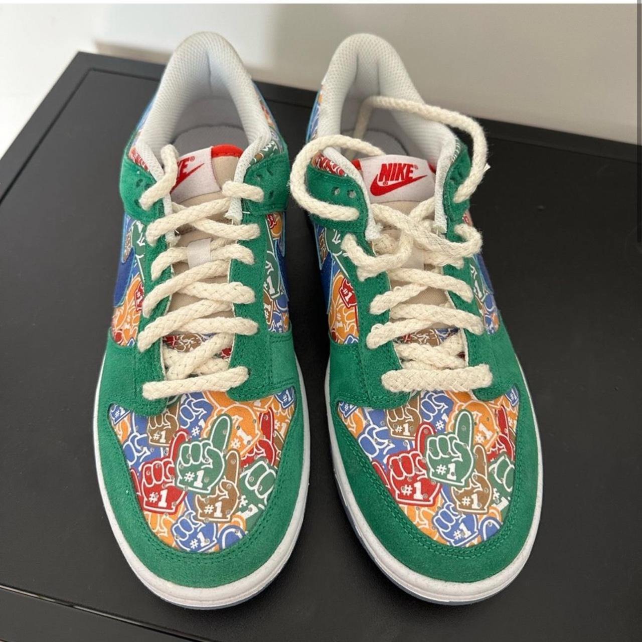 Nike Dunk Low - Stadium Green/White/ University... - Depop