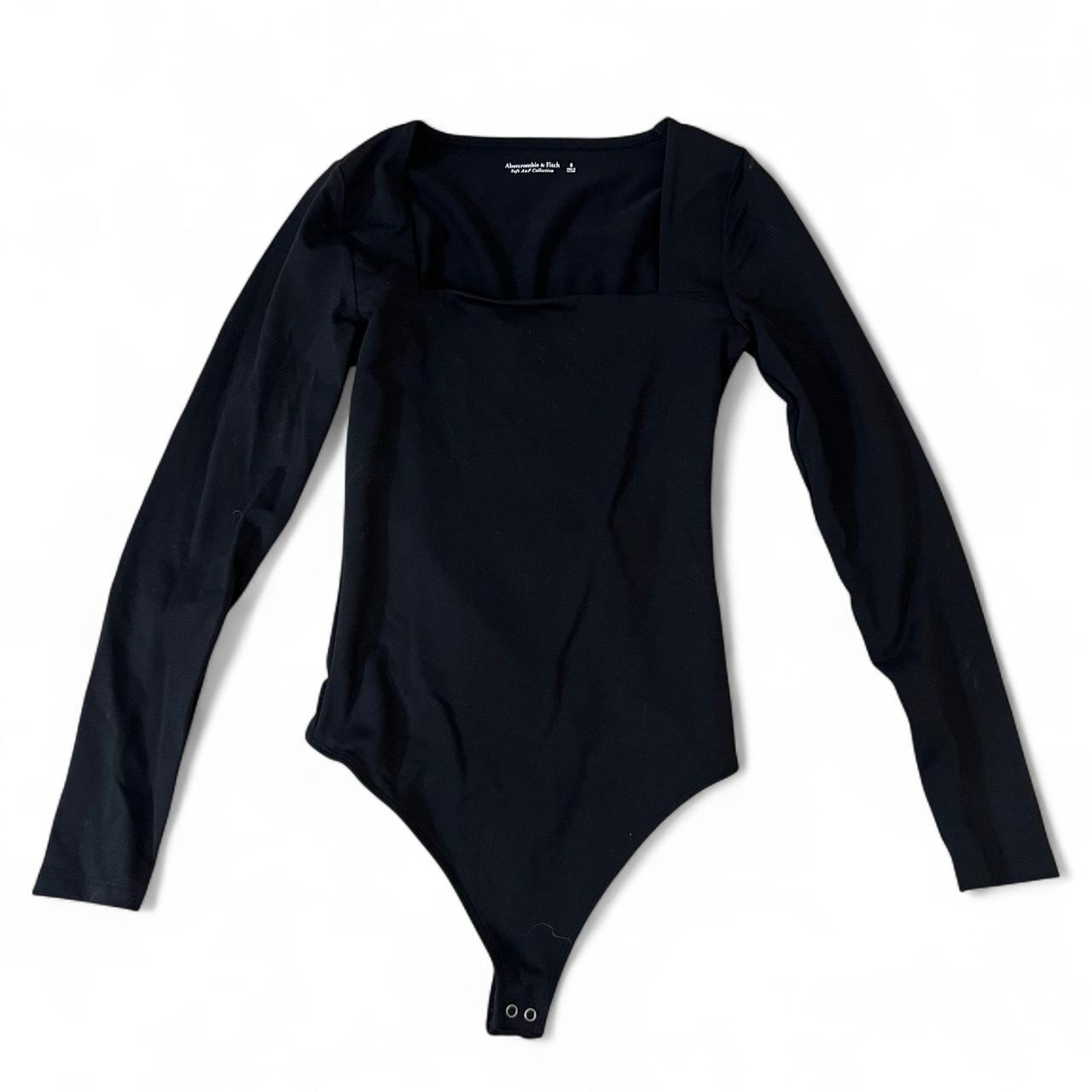 Matte seamless Abercrombie & Fitch black body suit... | Depop