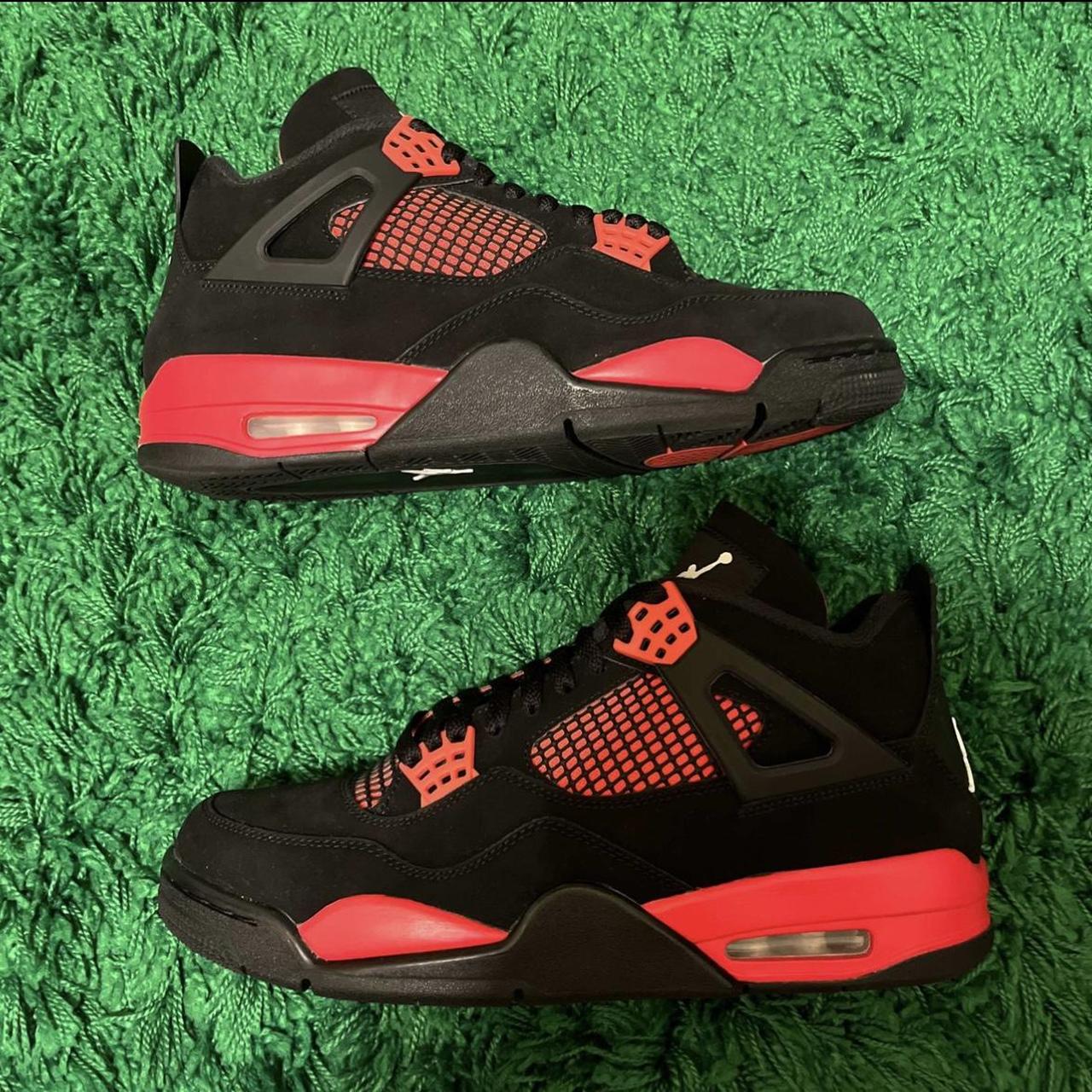 Jordan 4 “Red Thunders” ️🖤 Size 10 used in good... - Depop
