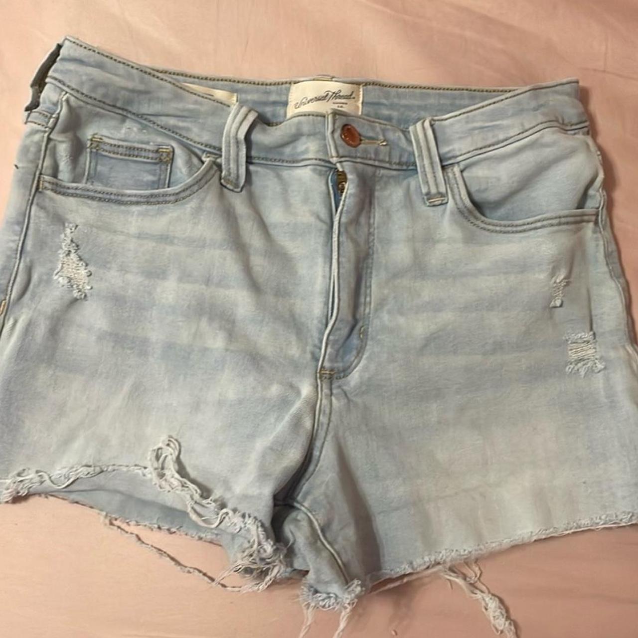 universal thread jean shorts super stretchy jegging... - Depop