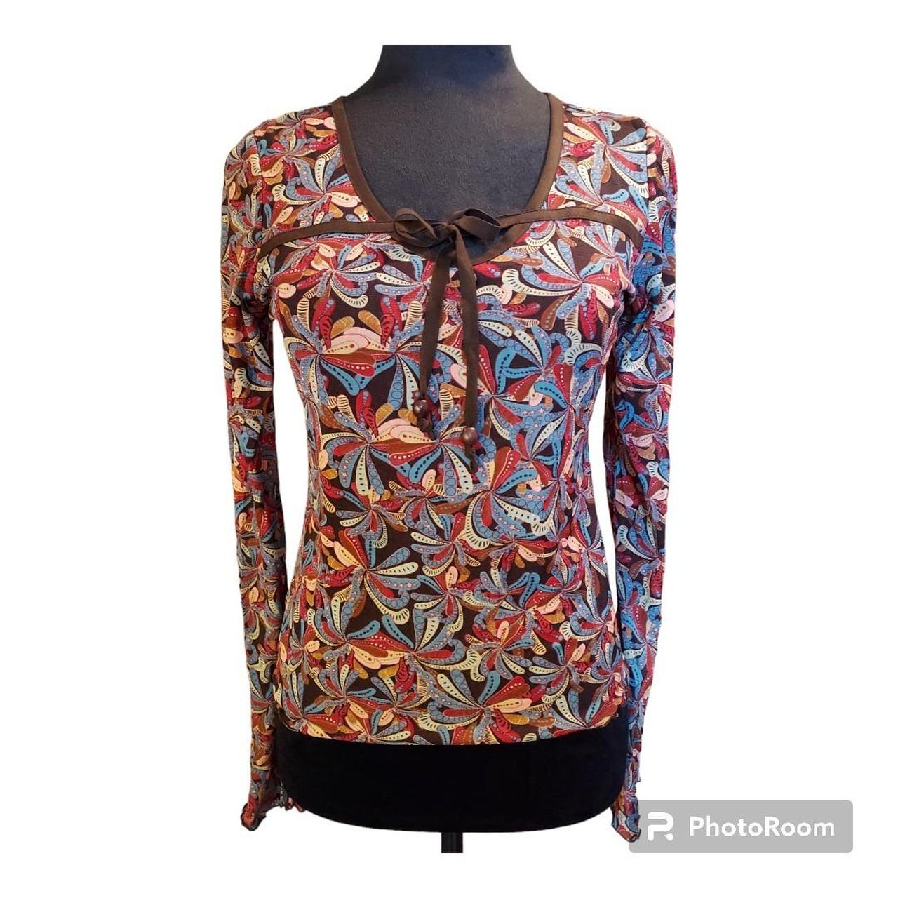 INC (International Concepts) blouse features long... | Depop