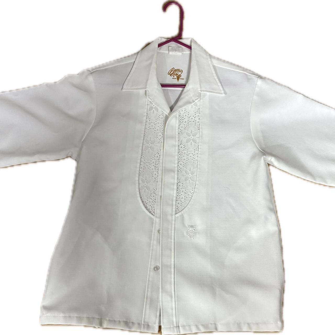 Vintage Iolani Beau Tiki White Hawaiian Wedding... | Depop