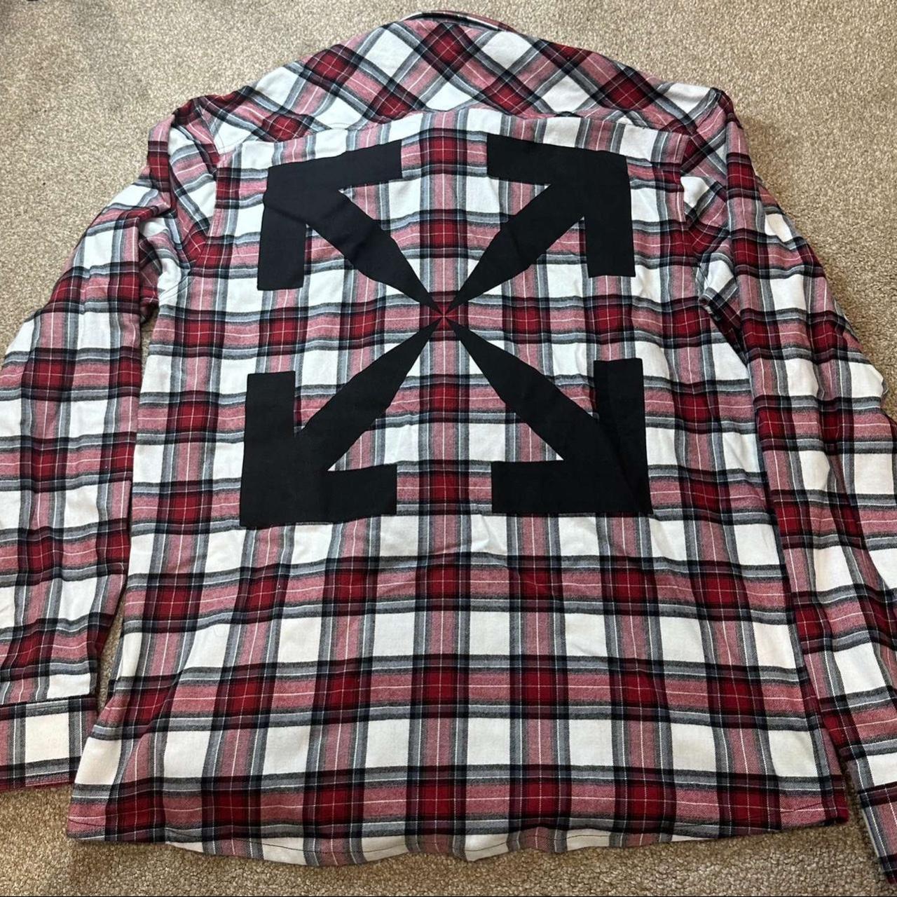 Off White Flannel shirt in brand new condition,... - Depop