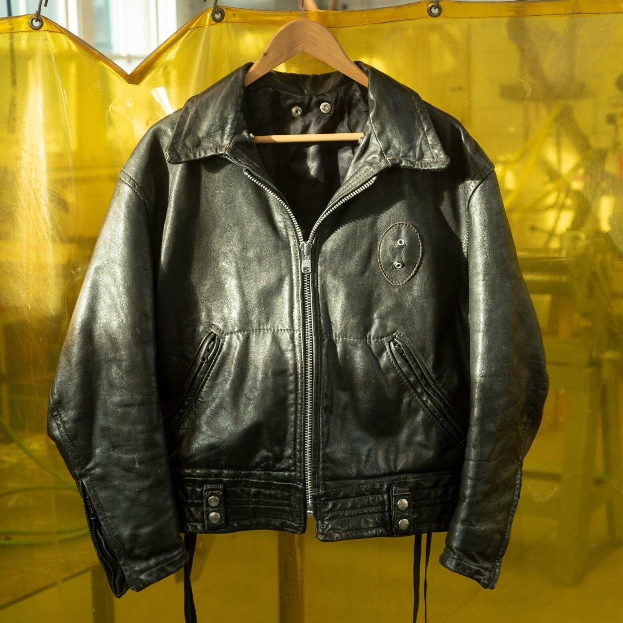 Vintage CAL LEATHER LAPD CHP Motorcycle Jacket Men's... - Depop