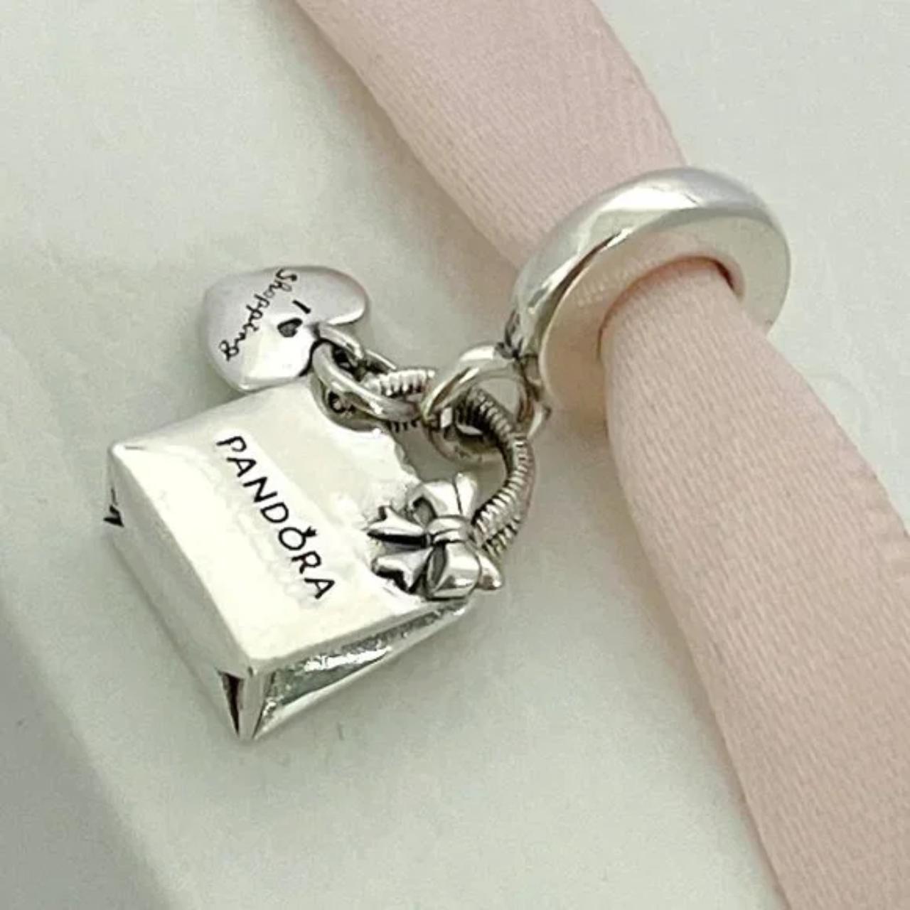 Pandora Shopping Bag Charm S925 Silver Dangle for... - Depop