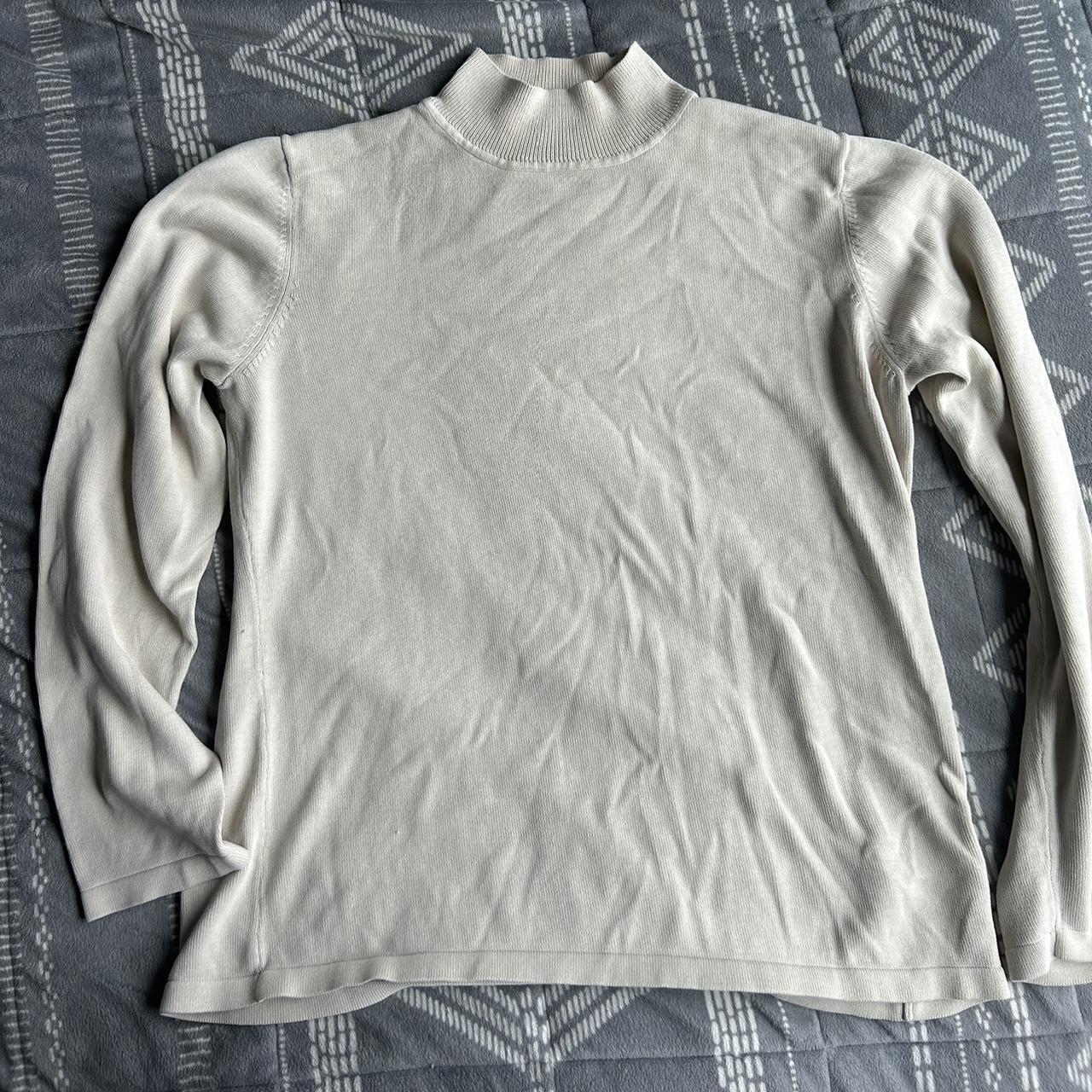 Simple cream turtle neck - Depop