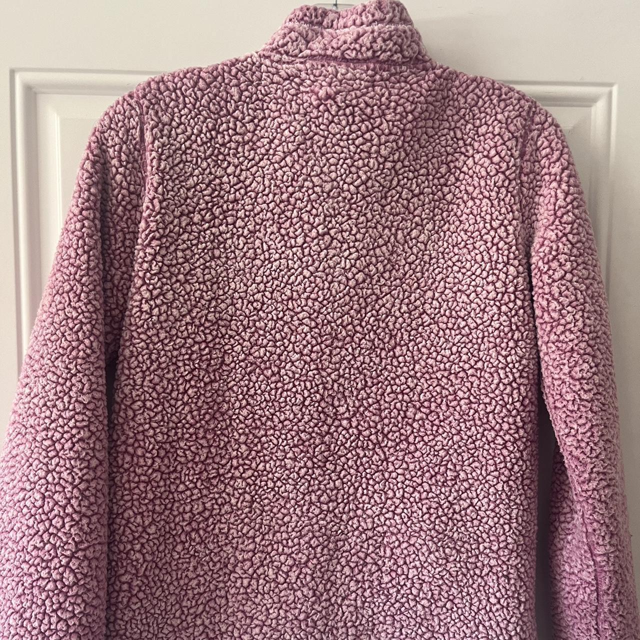 Fluffy pink jacket 🌸 Kids Large, could fit as an... - Depop