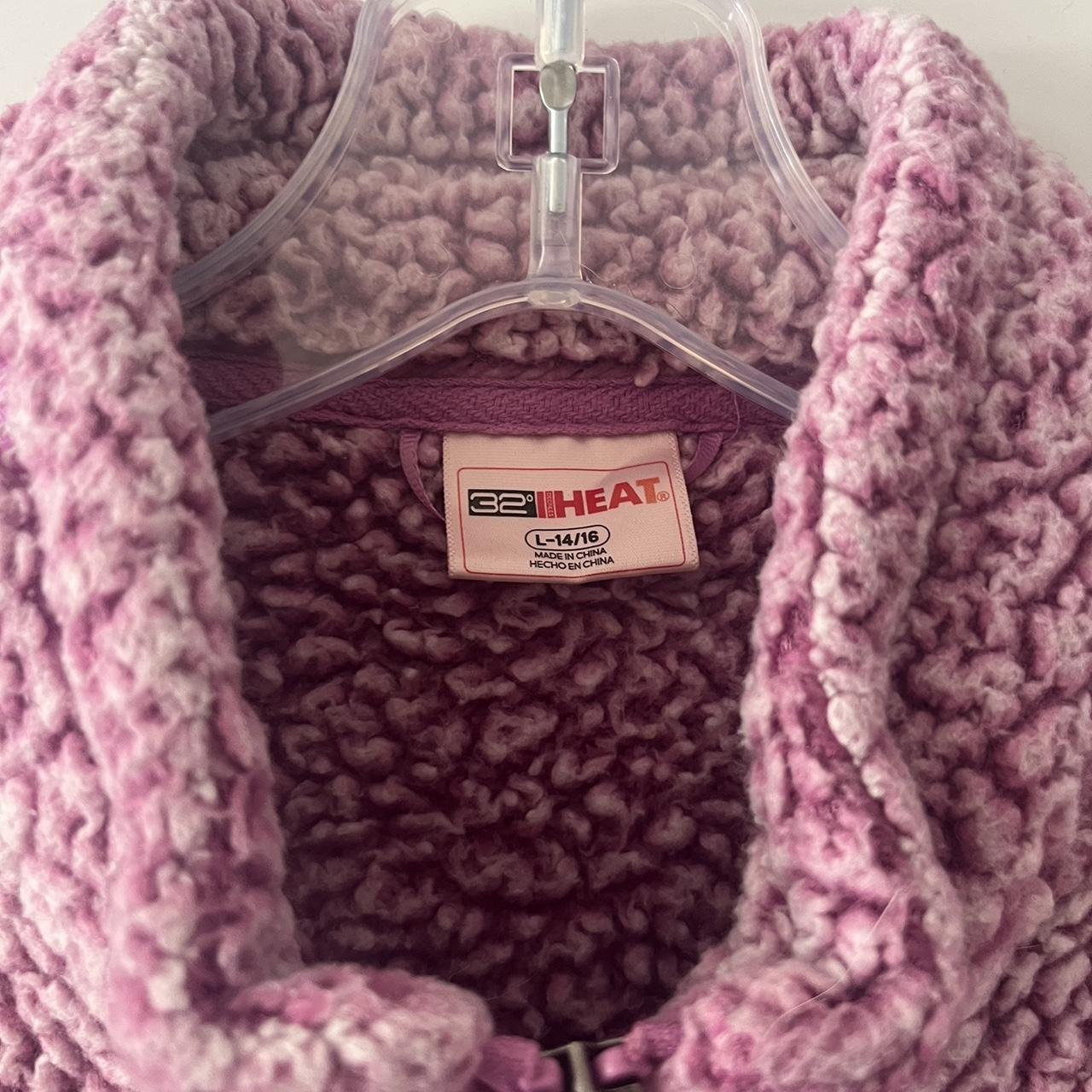 Fluffy pink jacket 🌸 Kids Large, could fit as an... - Depop