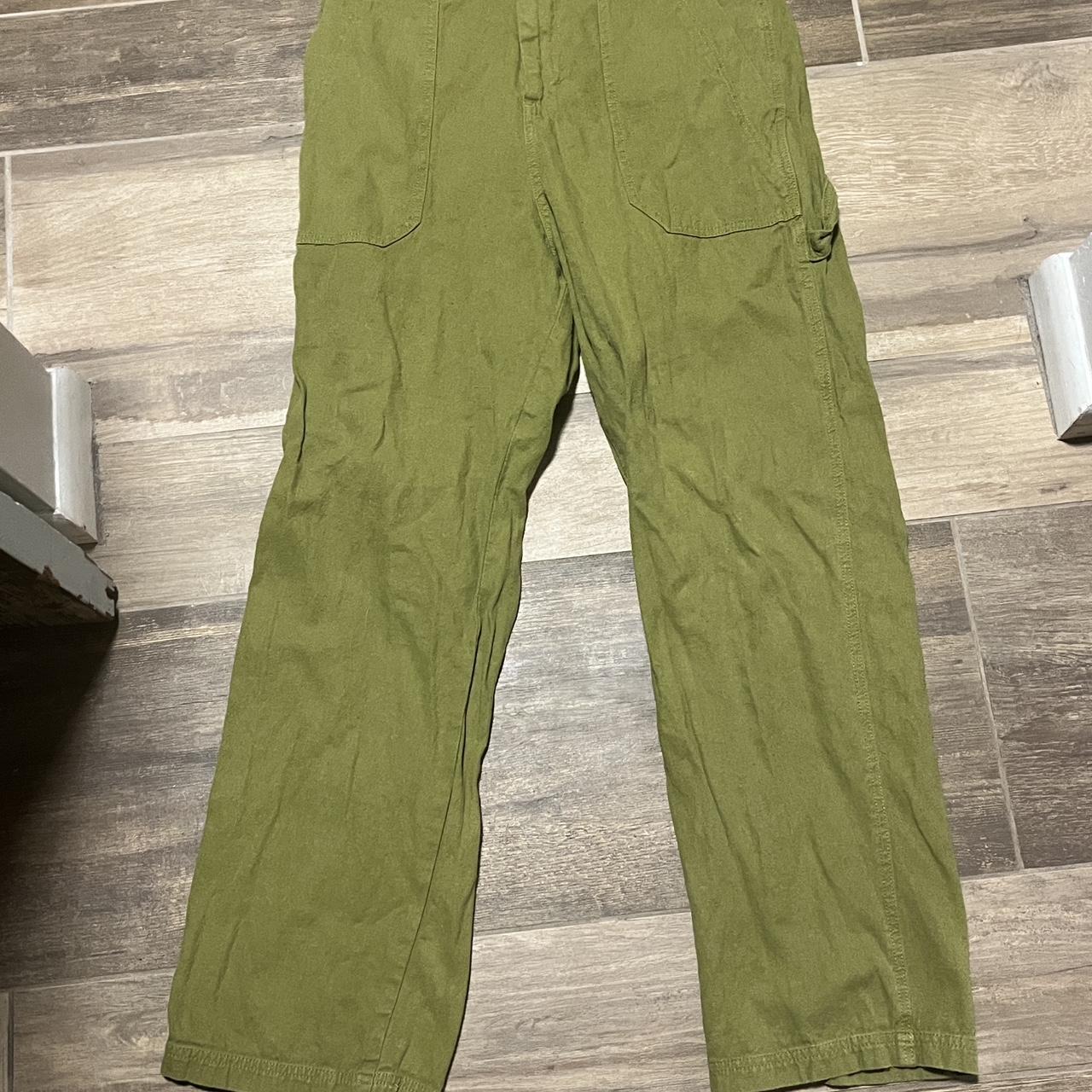 Green flowy pants. Lightweight, comfortable. Never... - Depop