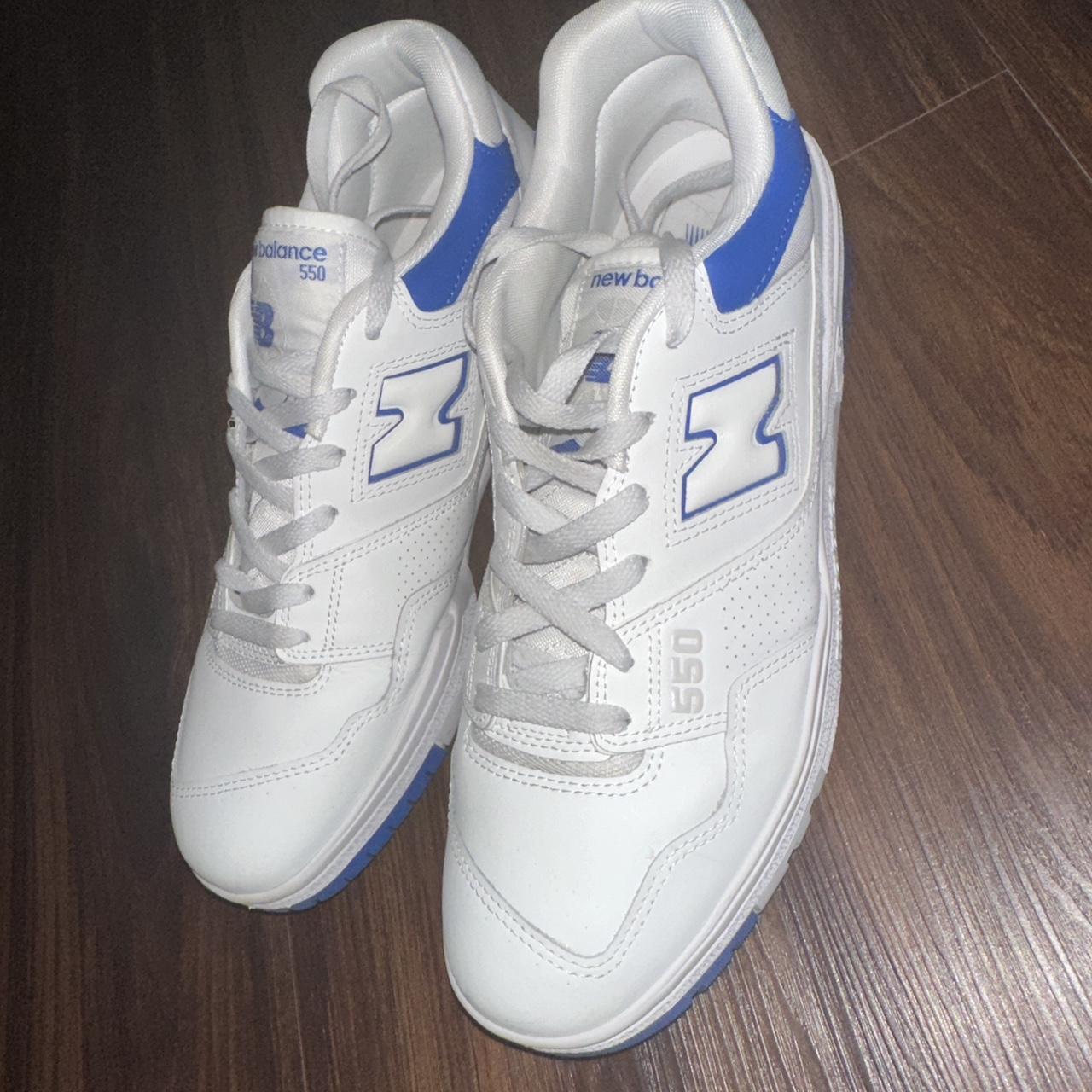 11.5 US Men NB 550 Blue colorway, worn 6 times... - Depop