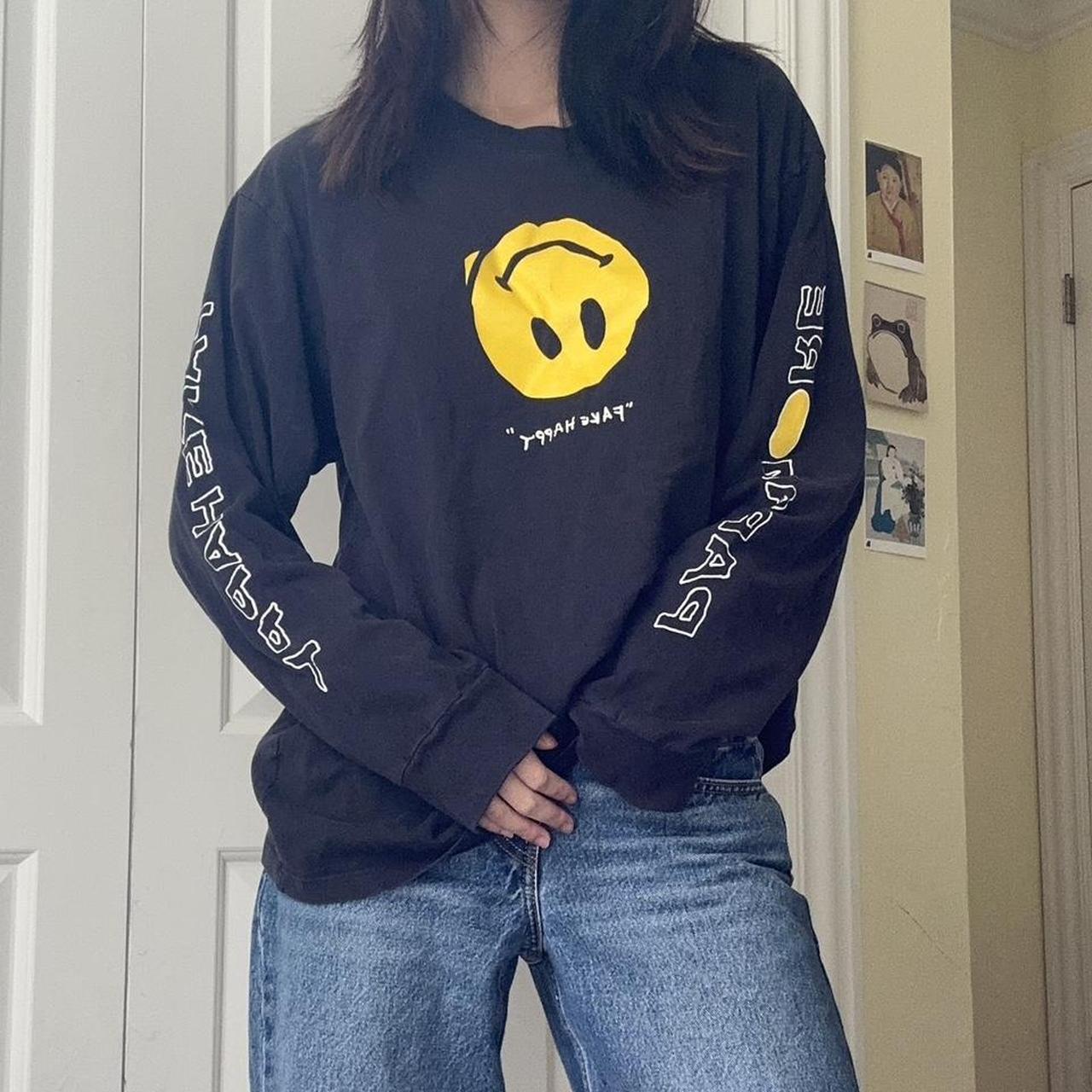 RARE paramore fake happy merch long sleeve, size... - Depop