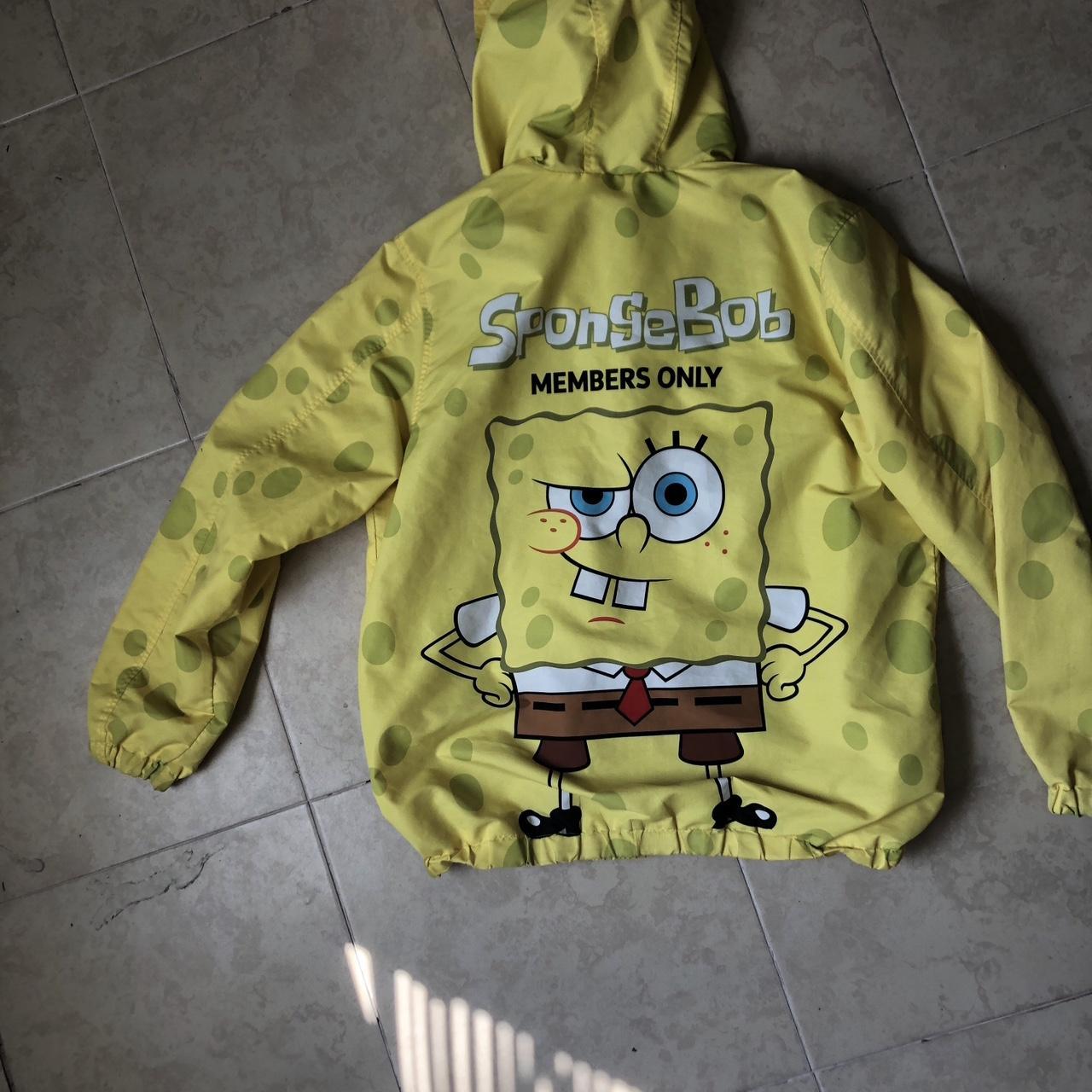 Yellow and green SpongeBob jacket - Depop