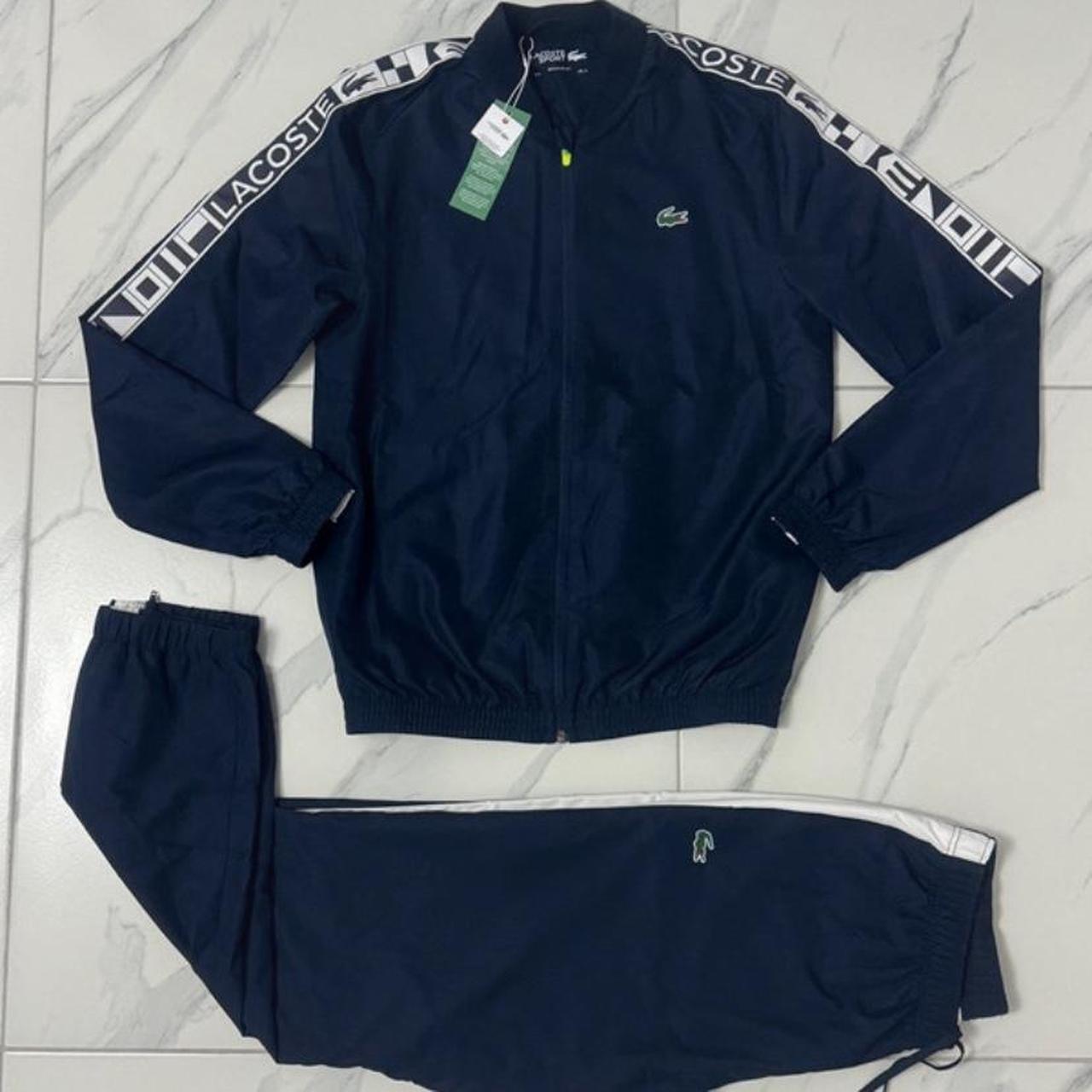 Lacoste Navy tracksuit set #lacoste #tracksuits... - Depop