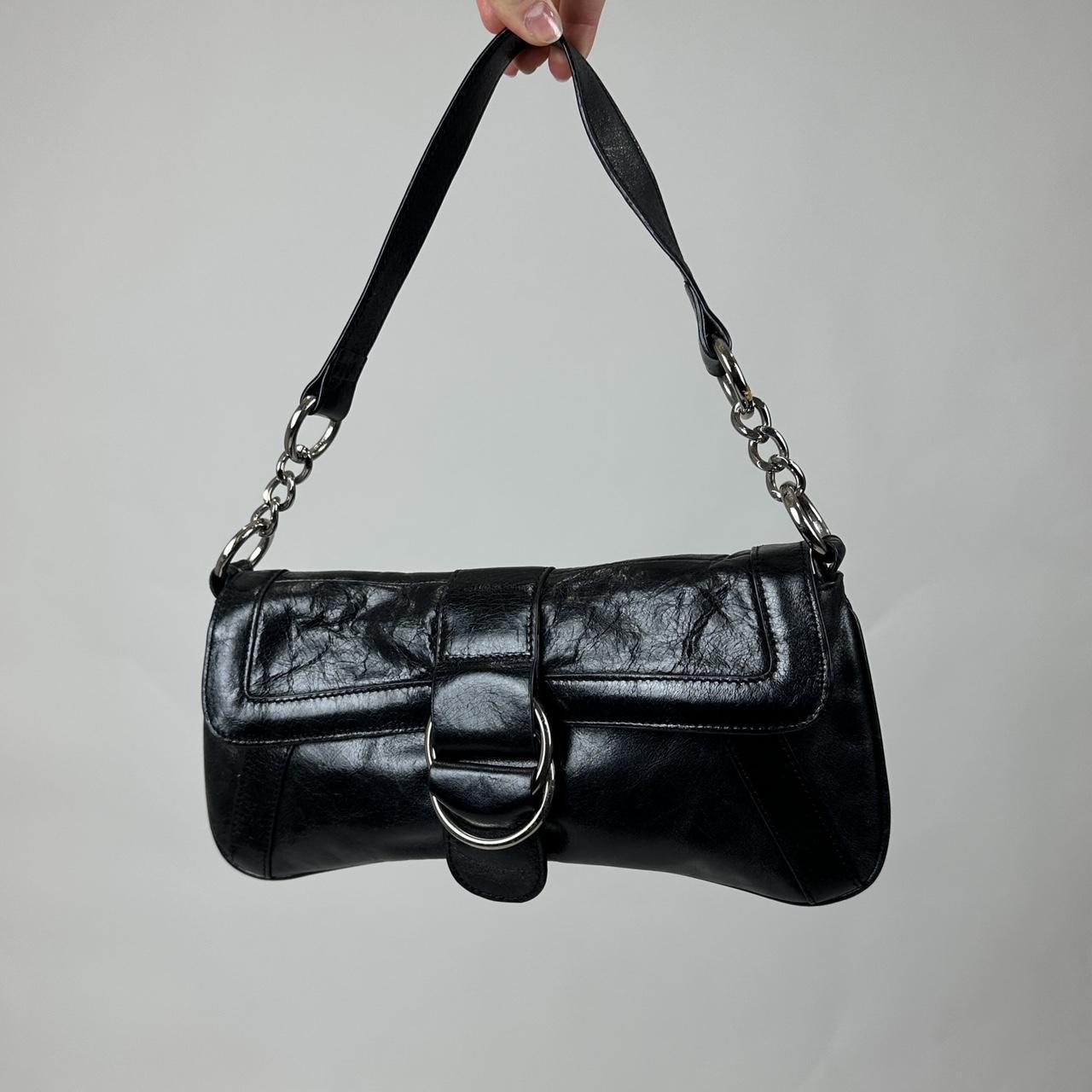 90’S BLACK FAUX LEATHER PURSE Super cute 90’s purse... - Depop