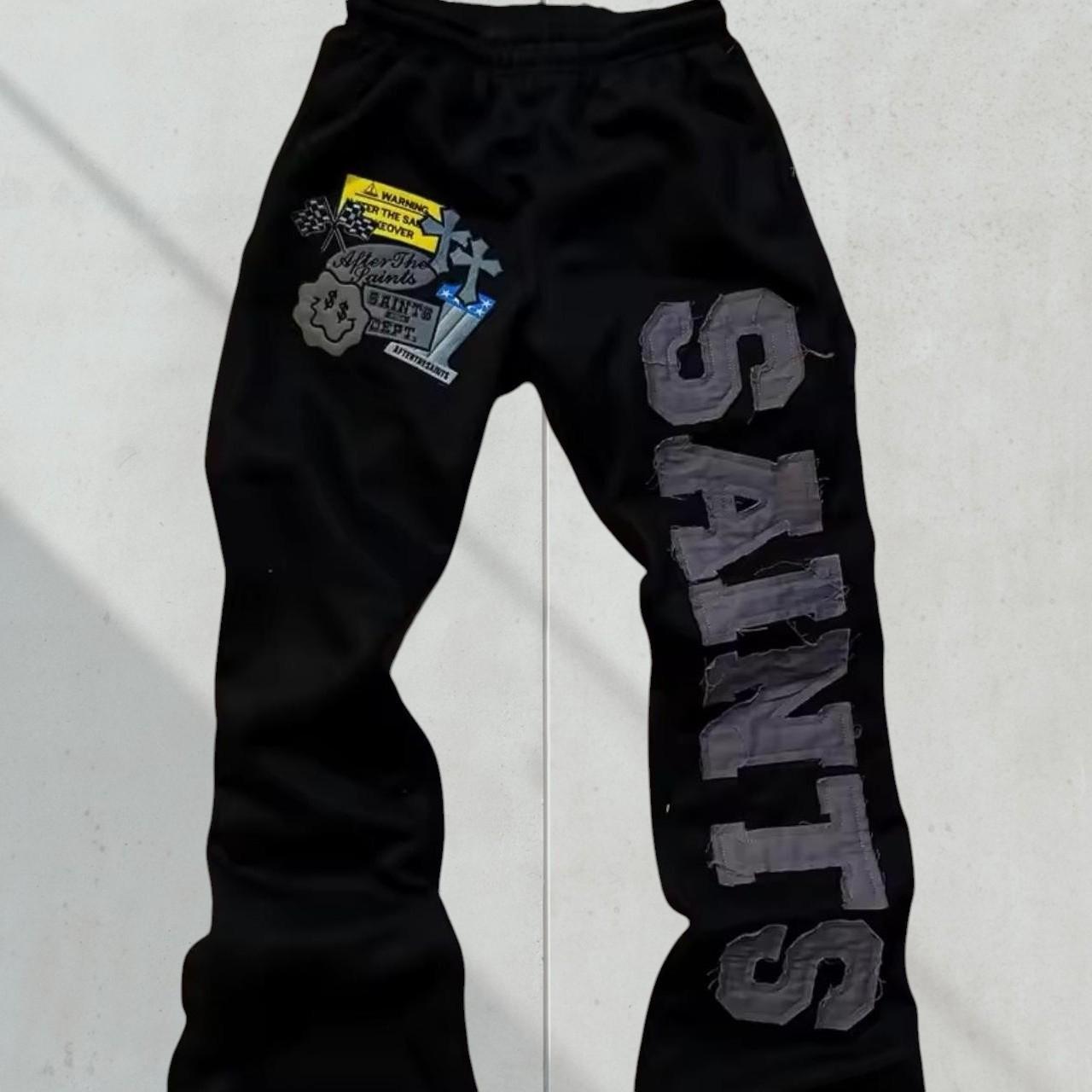 “Saints” Sweatpants Black grey !!FREE SHIPPING... | Depop