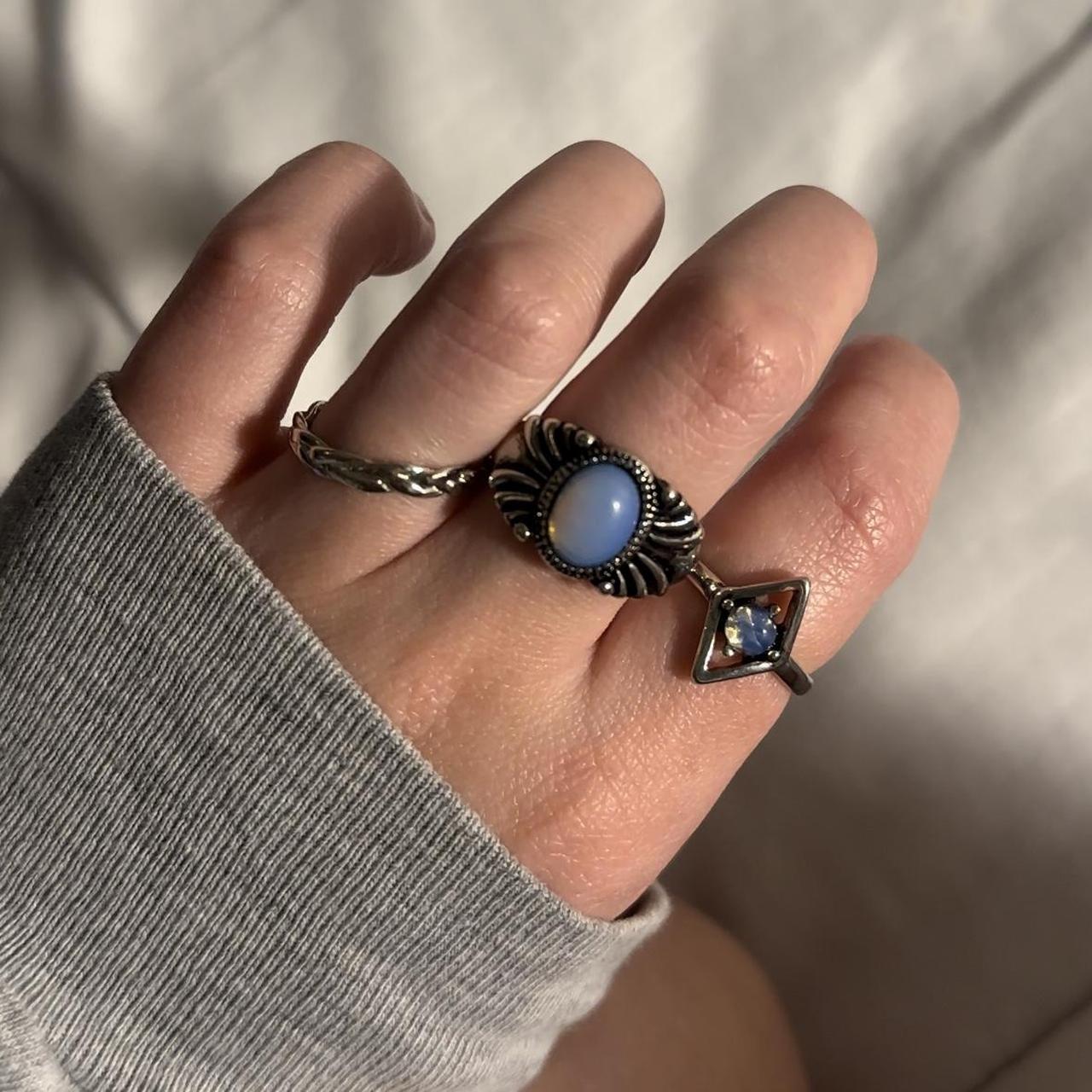 silver ring pack (assorted amazon/vintage/target)... - Depop