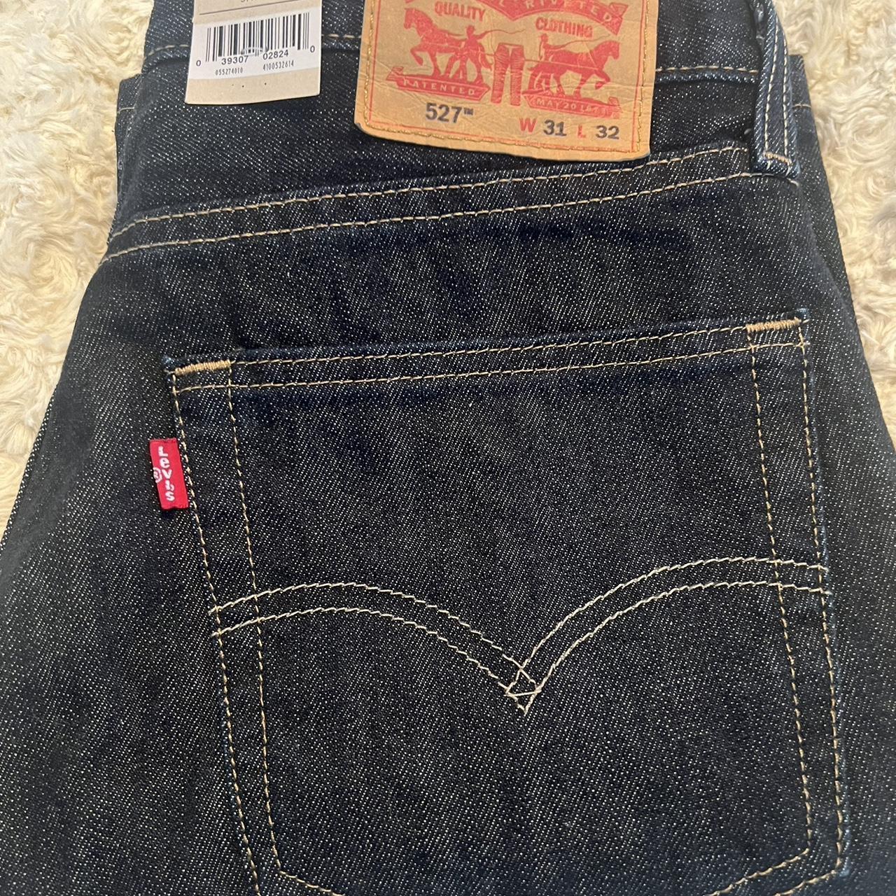 Levi’s Men’s Tumbled Rigid- Dark Wash 527 Non-... - Depop