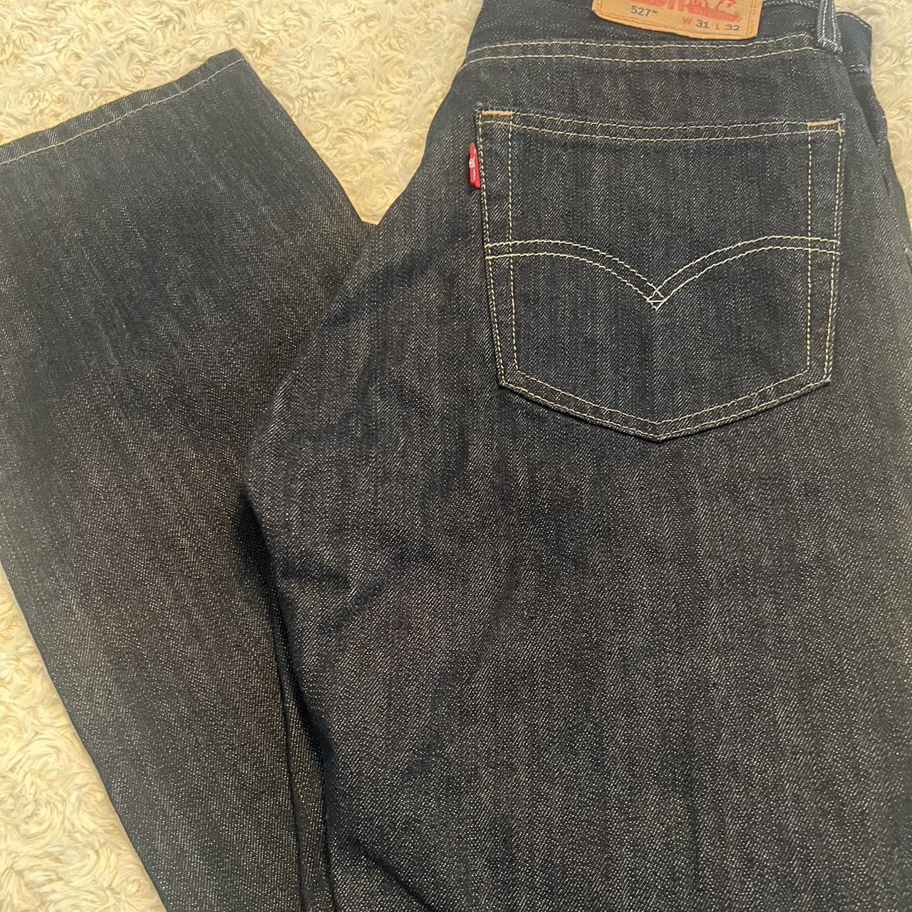 Levi’s Men’s Tumbled Rigid- Dark Wash 527 Non-... - Depop