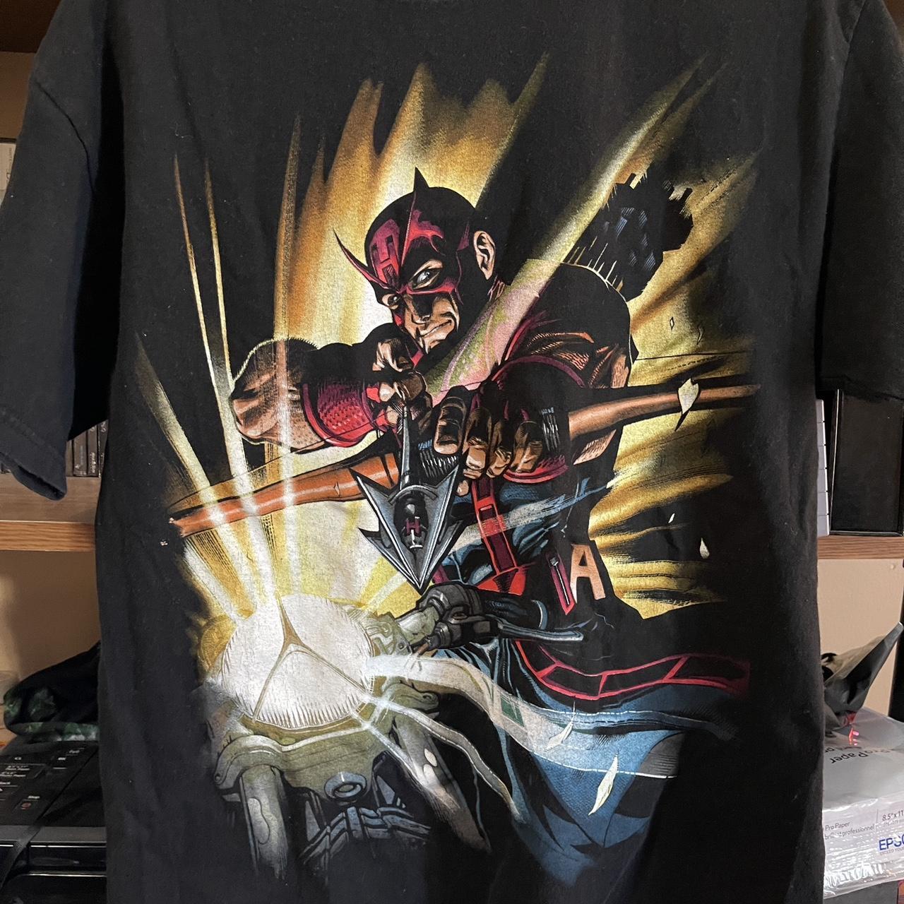 Marvel Comics Mad Engine Hawkeye shirt, size medium,... - Depop