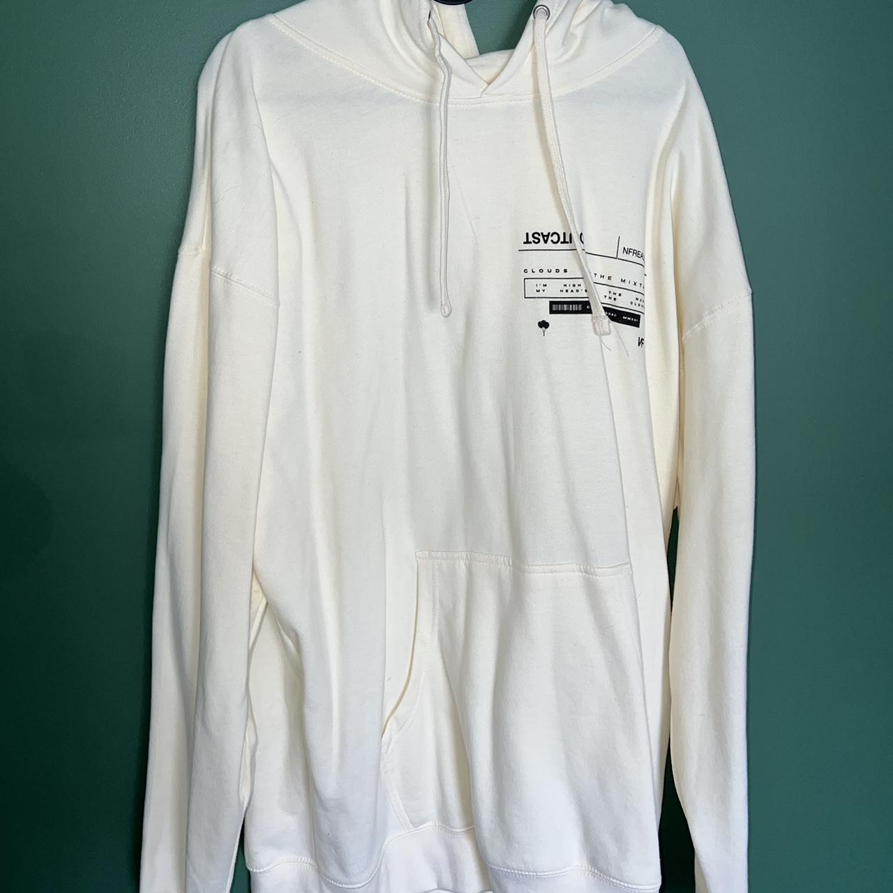 NF official clouds merch cream hoodie - Depop