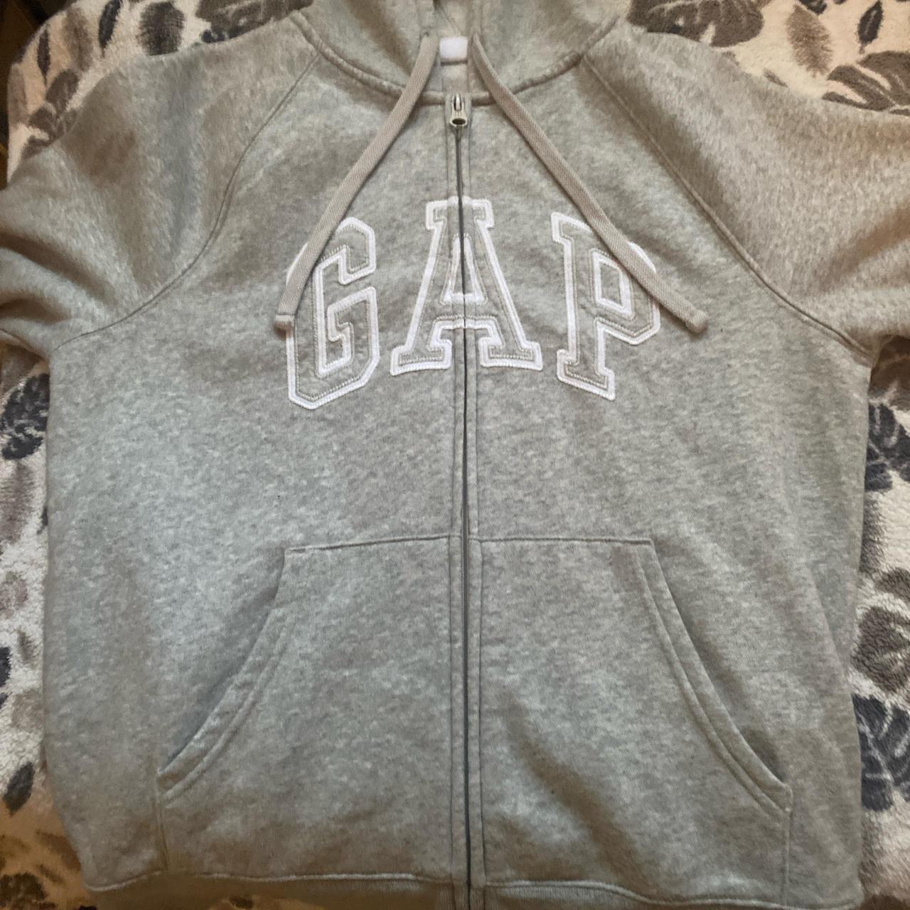 Grey gap zip up. Size small. Never wore - Depop