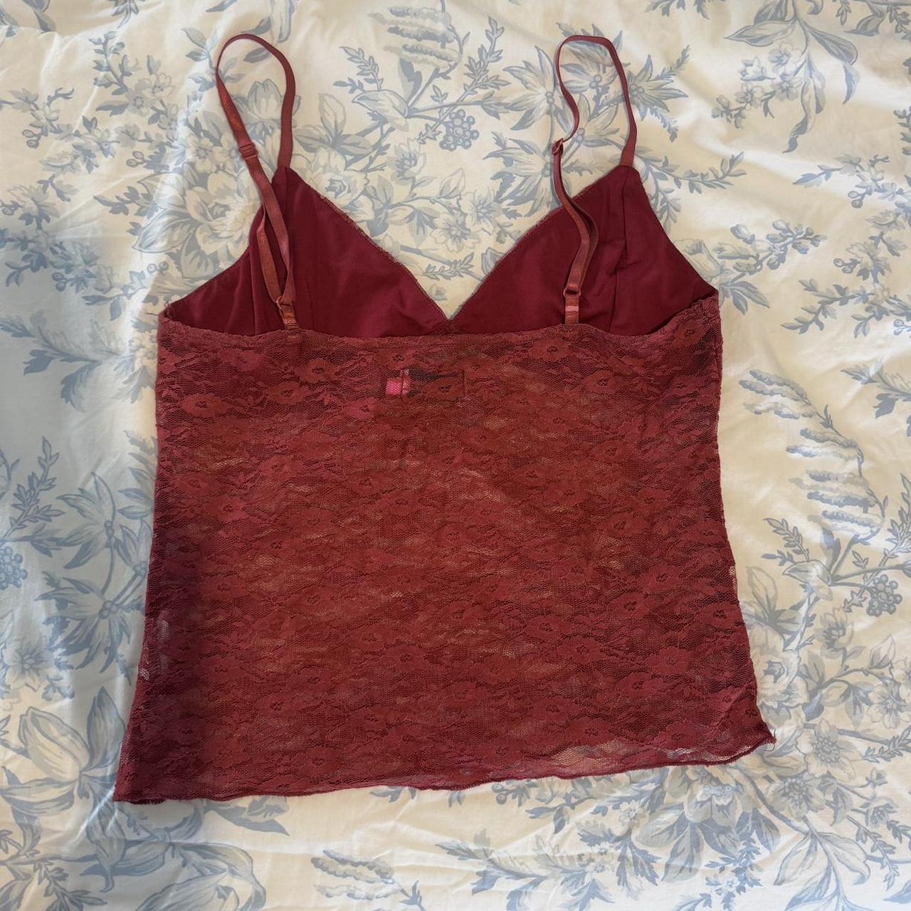 Edikted red lace going out top. Only worn once... | Depop