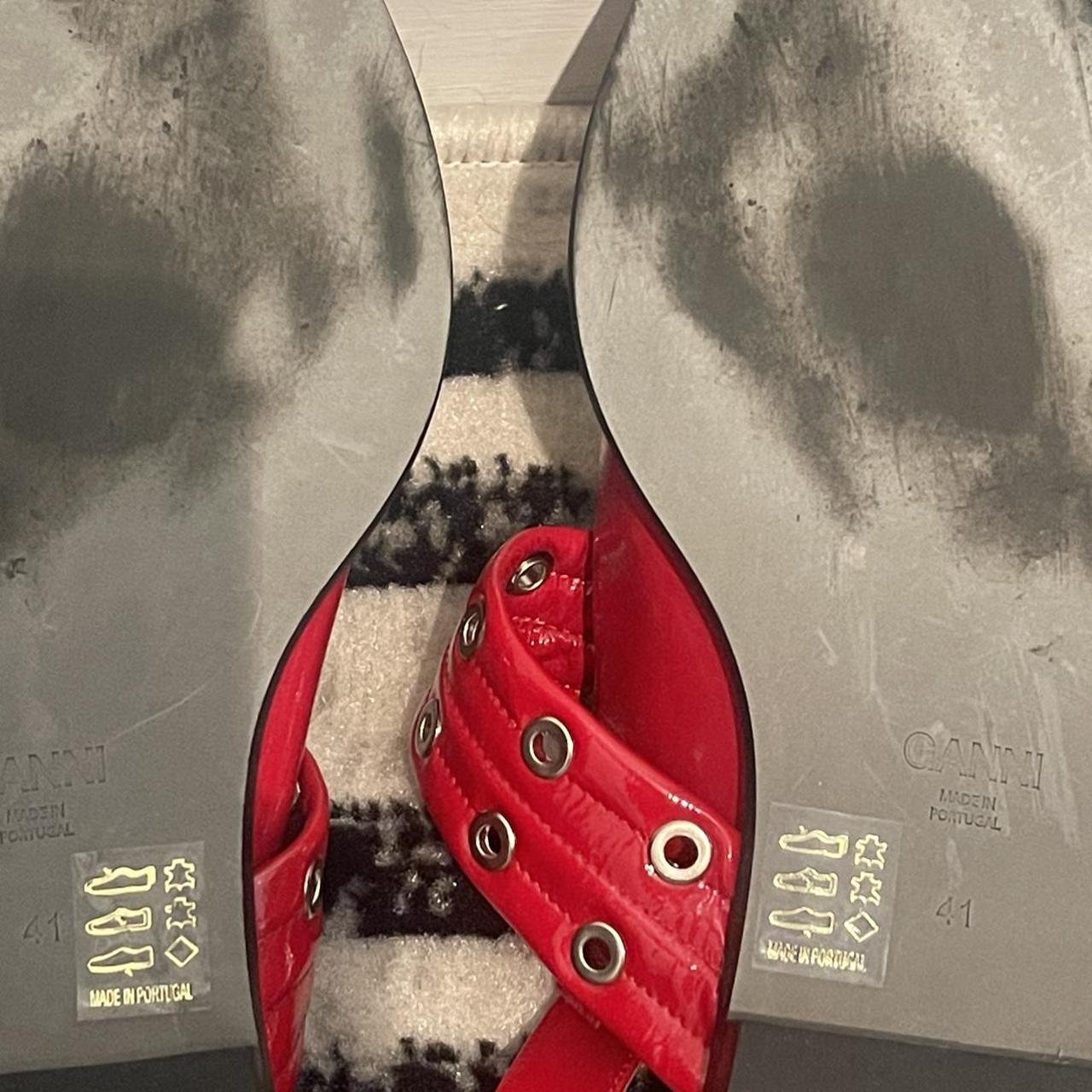 Red Ganni shoes only worn once! Not Flexible on... - Depop