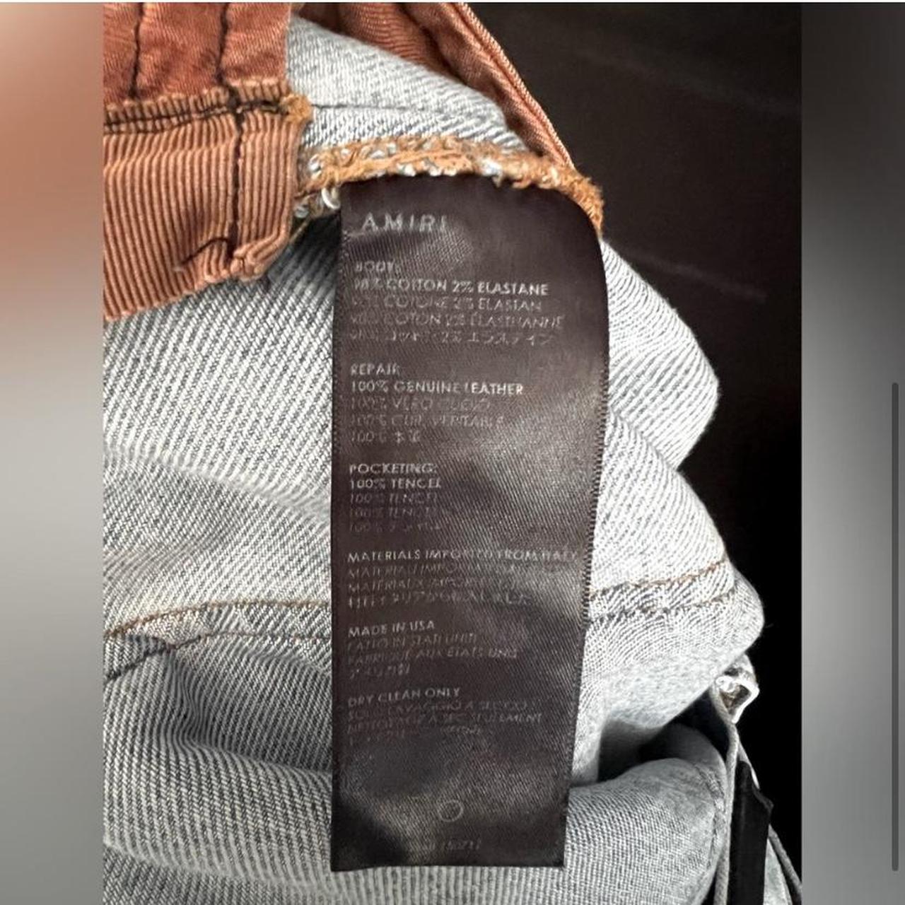 Amiri MX1 White Suede hey Patches Light Blue Wash... - Depop