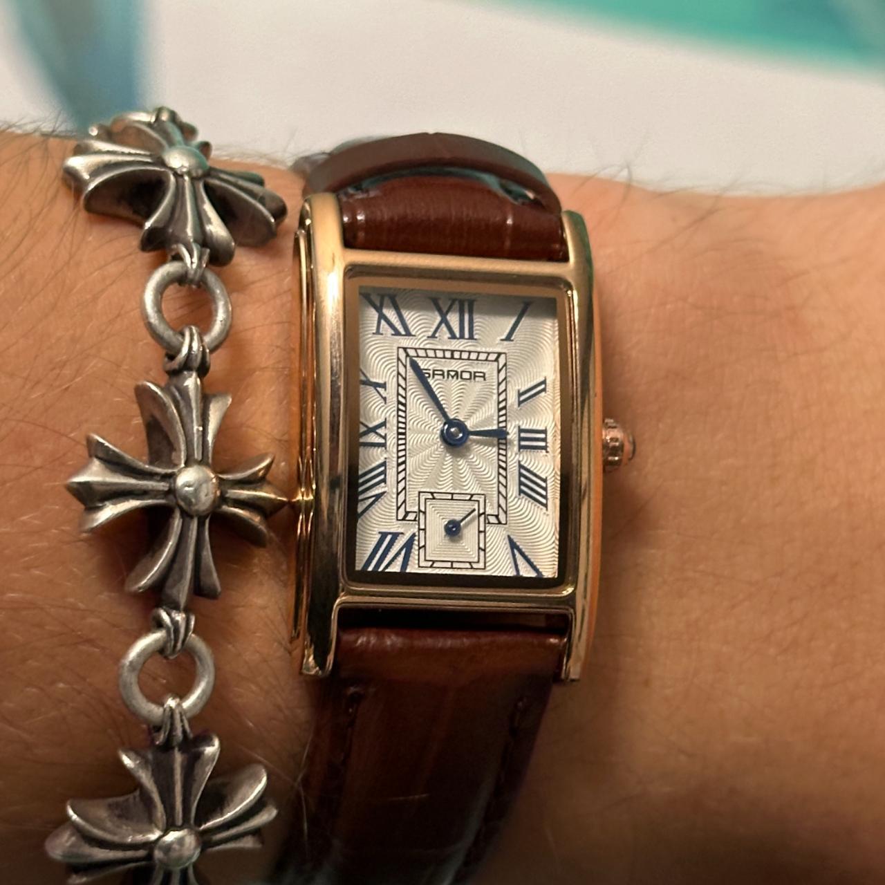 y2k 2000s vintage retro style tank watch really sick... - Depop