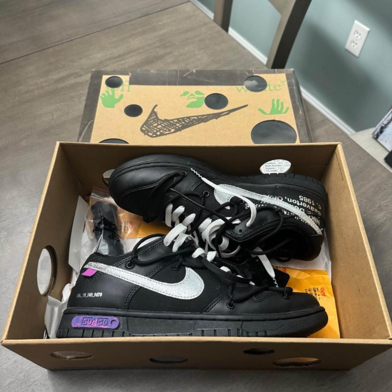 Off white dunks lot 50s worn a couple times comes... - Depop