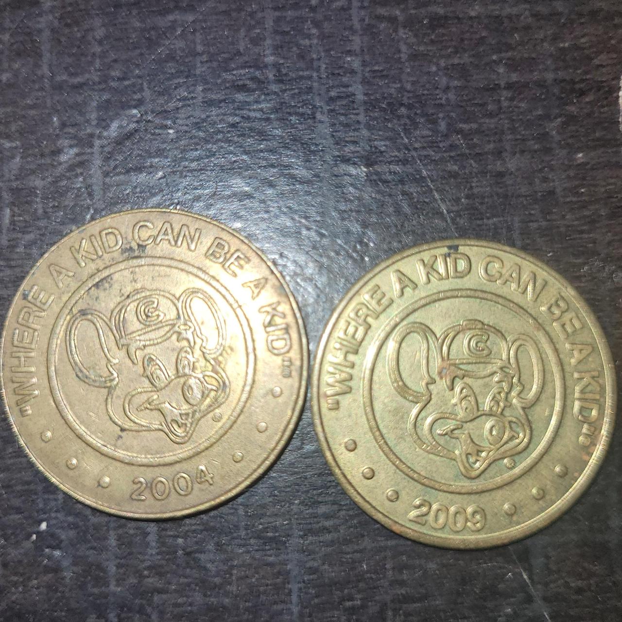 chuck e cheese coins (RARE AF) each one worth about... | Depop
