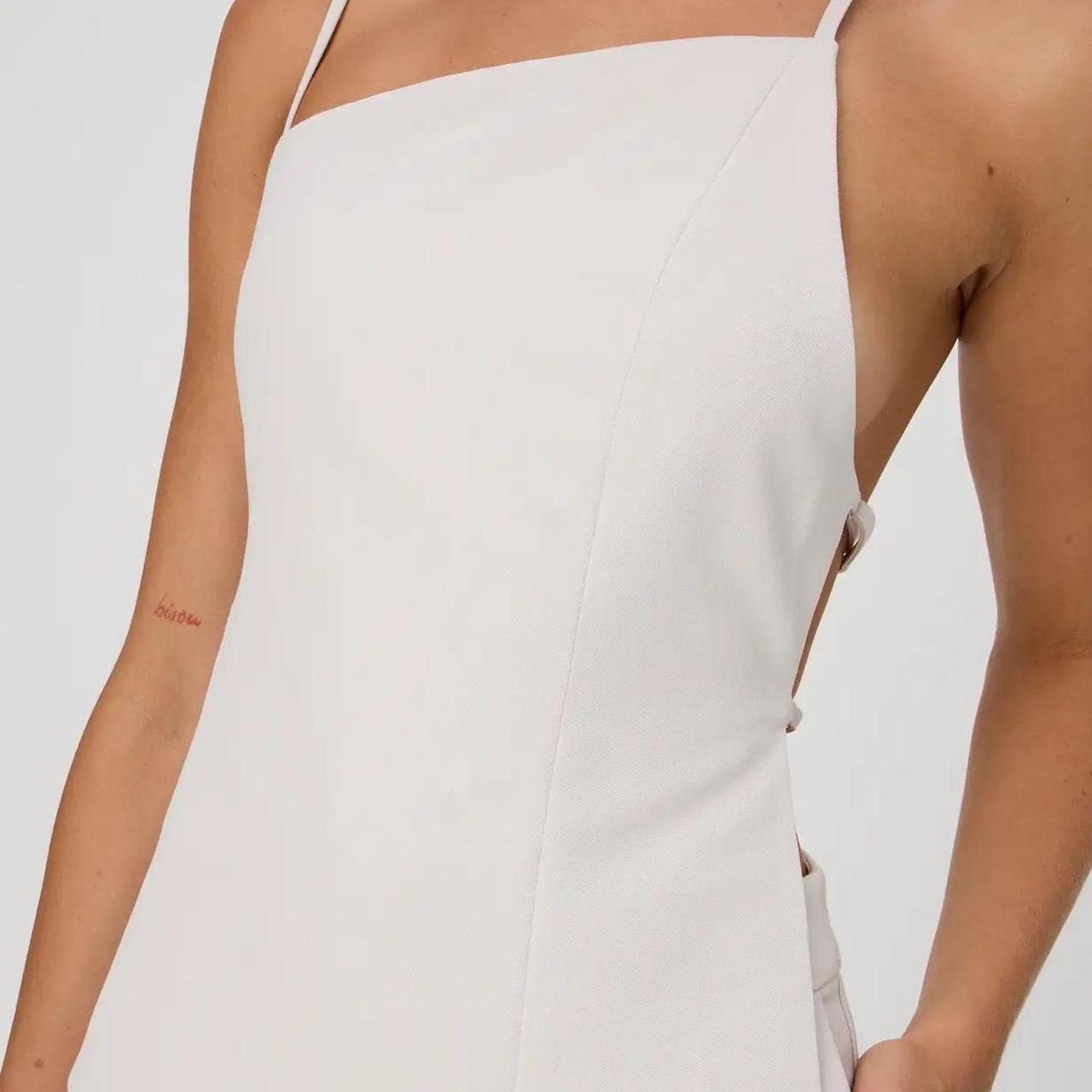 asymmetrical backless tailored top glassons - size... - Depop